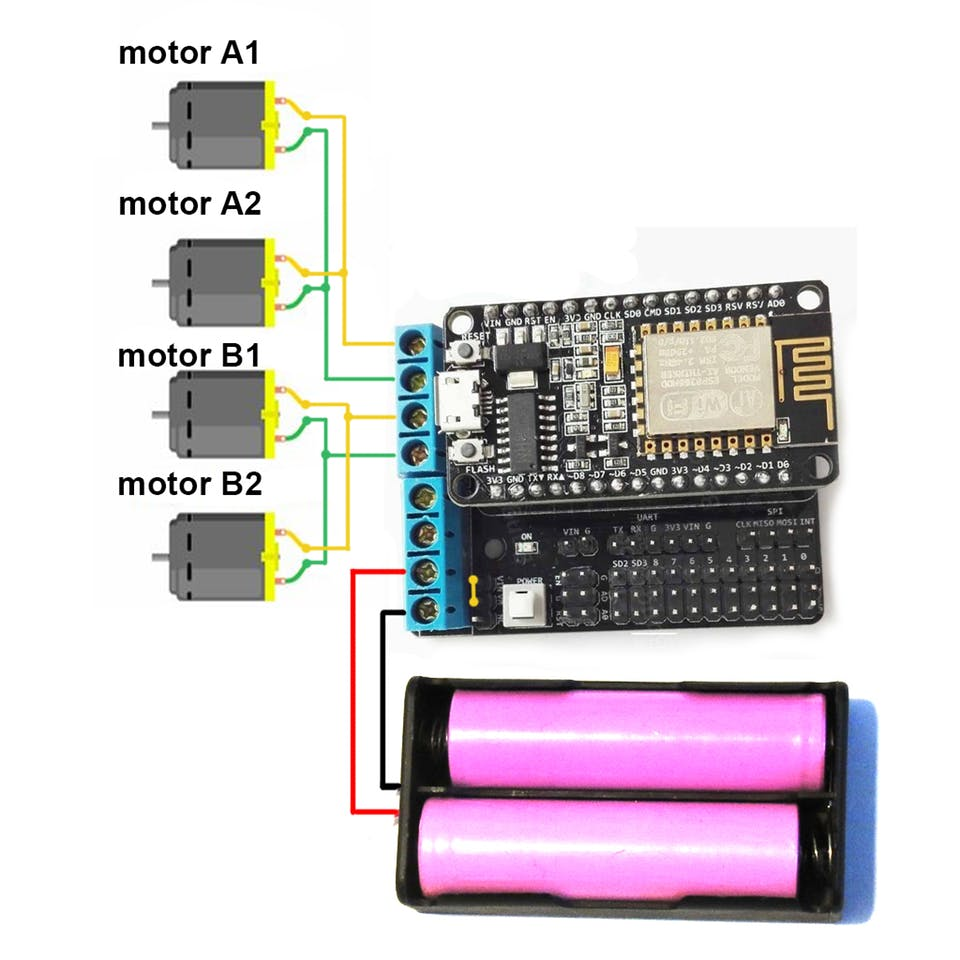 WiFi Controlled Smart Car Using NodeMCU (ESP8266) and ESP 12E Motor ...
