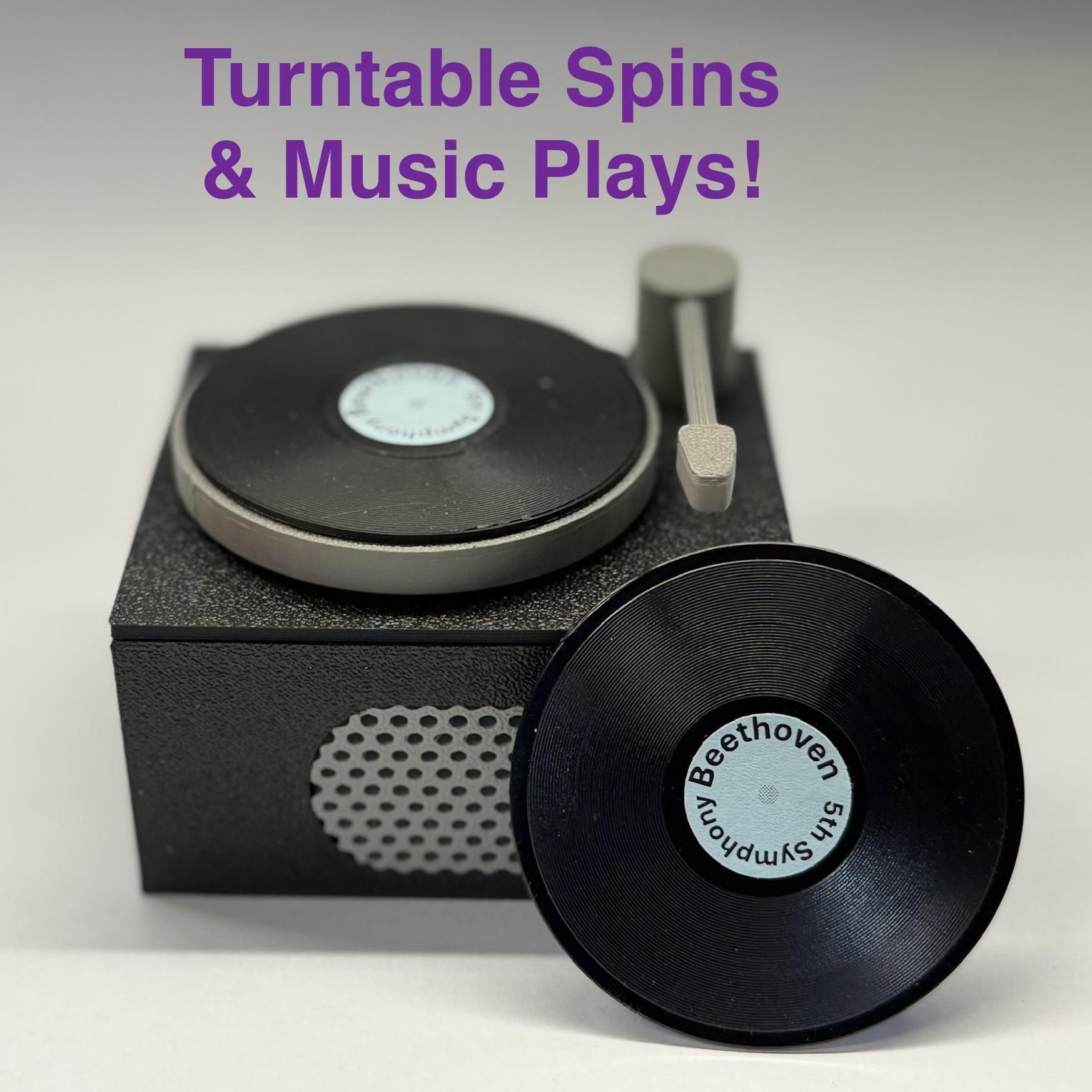 Mini Vinyl Record Player Turntable - Spins and Plays Music : 9 Steps ...