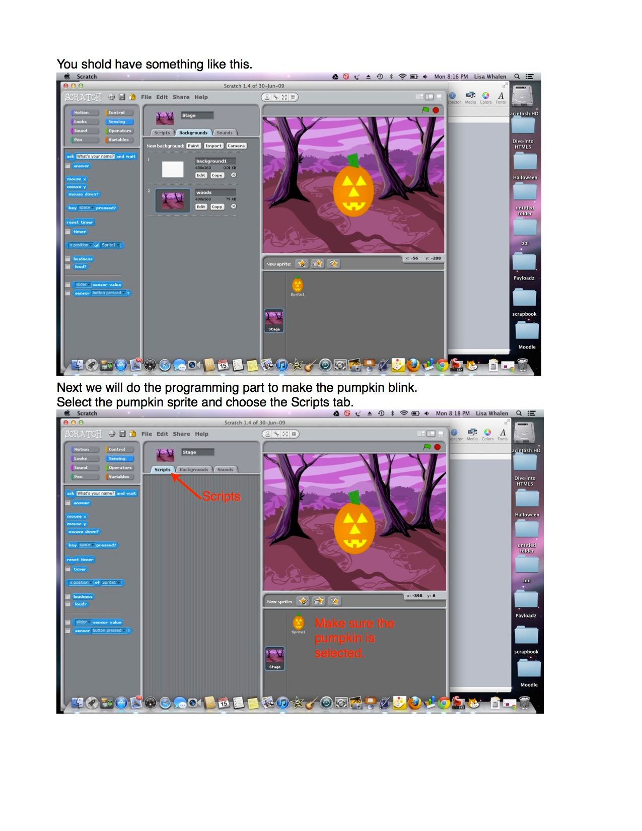 Pumpkin Tutorial for the Scratch Programming Language - Steps 1 and 2 : ...