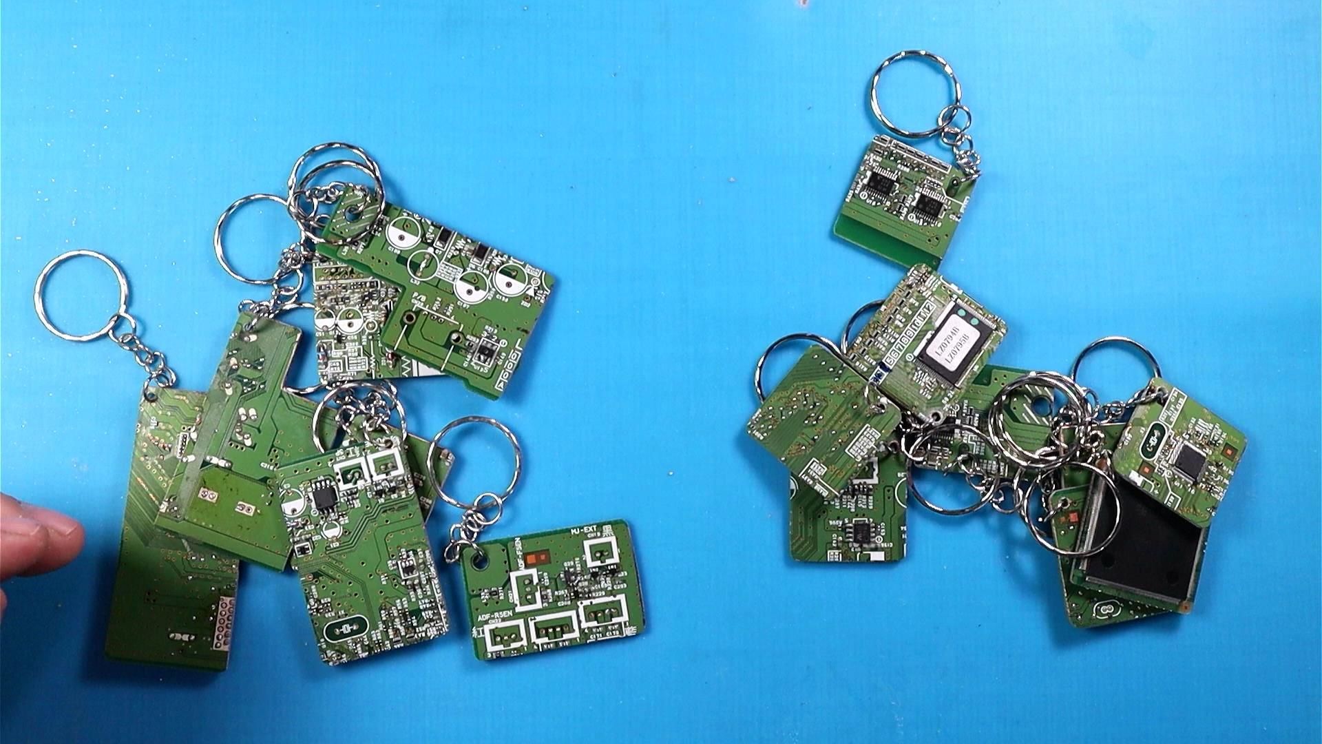 How to Make Beautiful PCB Keyrings From Recycled Printed Circuit Boards ...