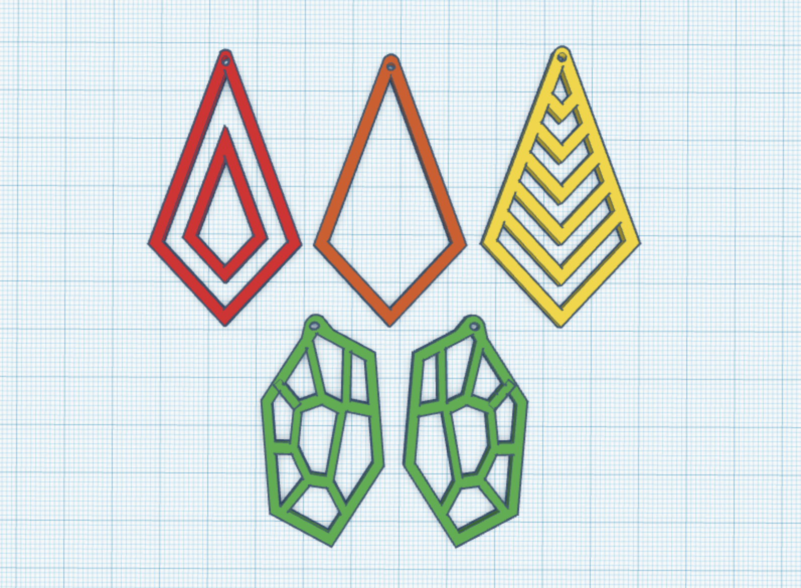 Simple Embroidered Earrings With 3D Printed Frames : 4 Steps (with ...