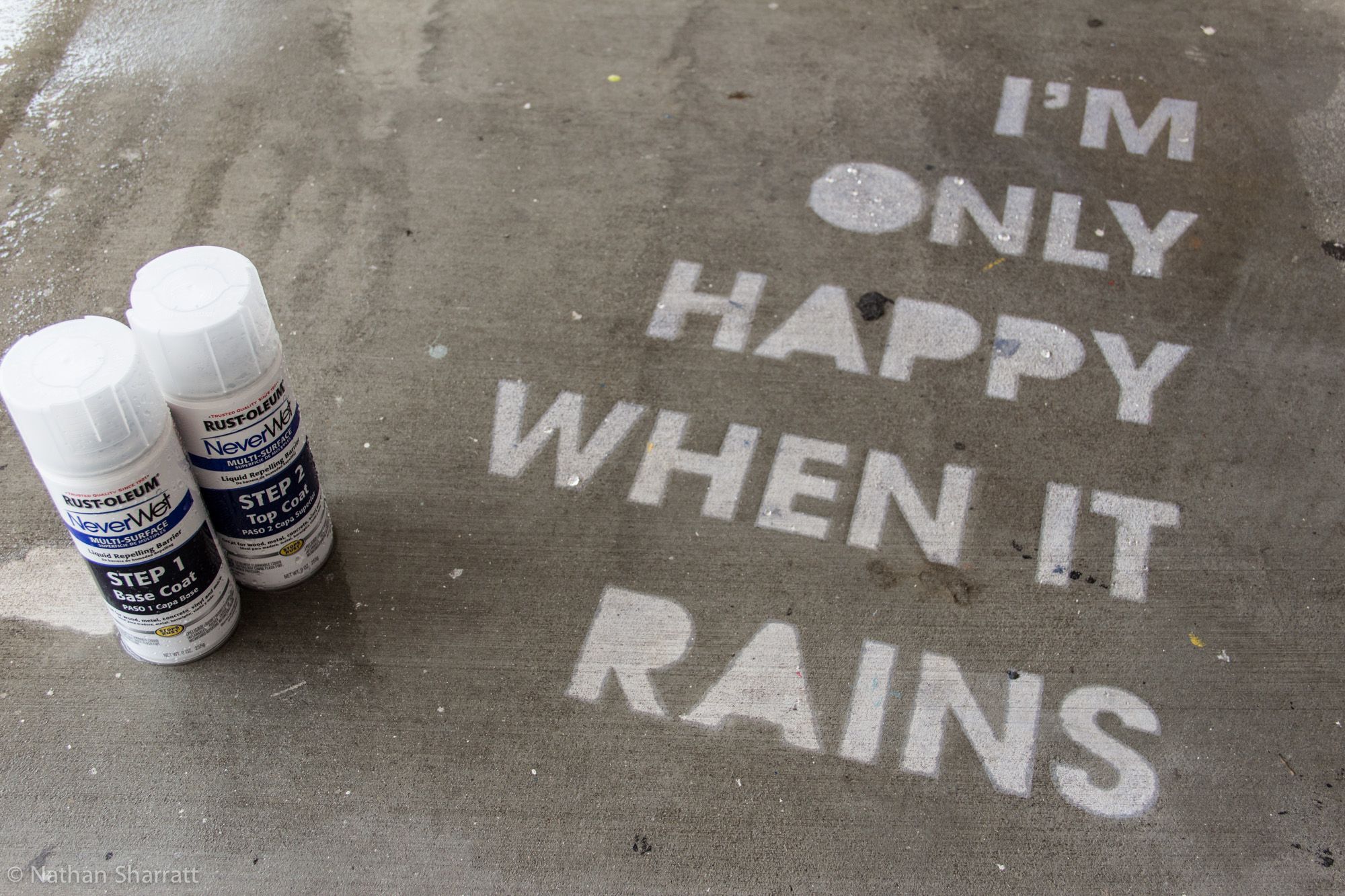 How to Make Rain Drawings With NeverWet Superhydrophobic Coating : 3 ...
