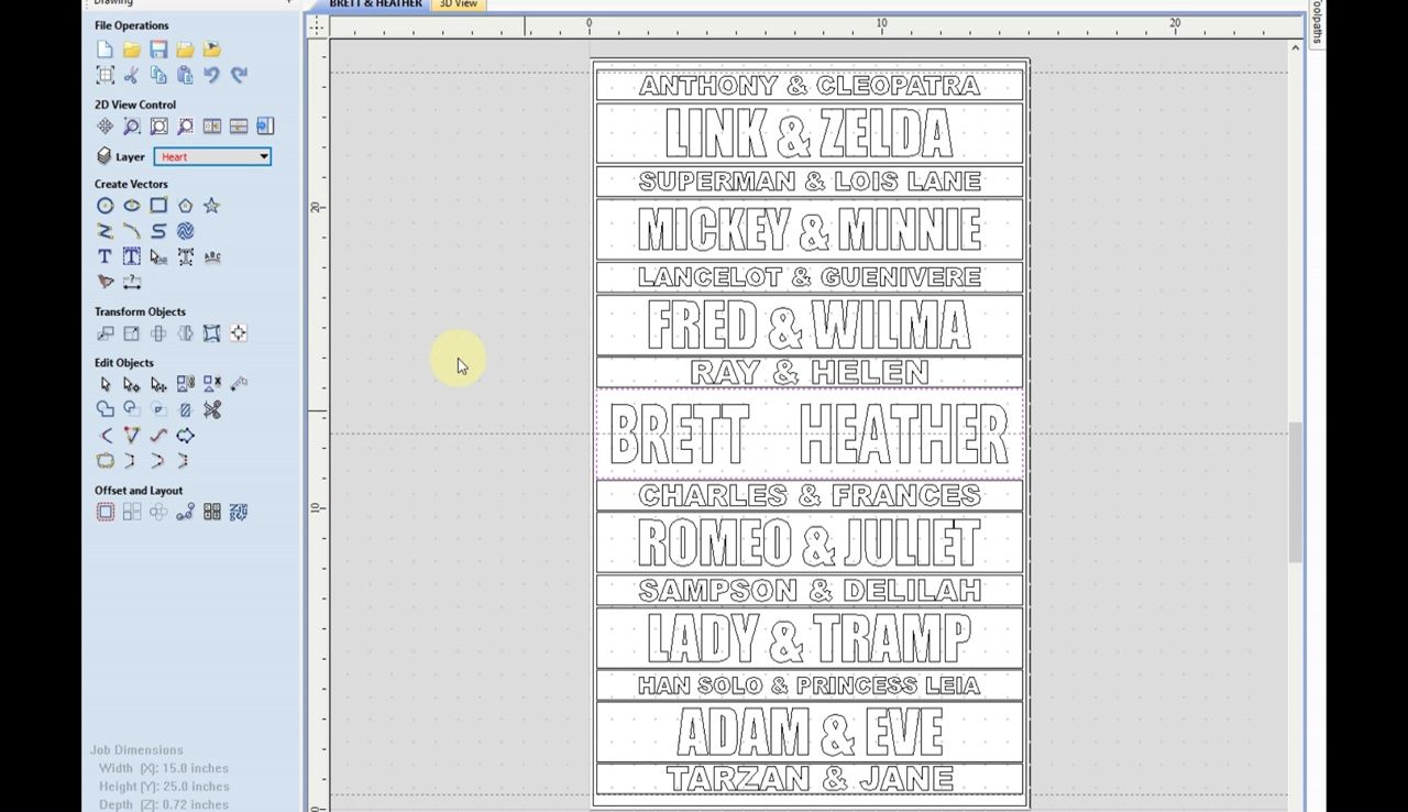 CNC Wedding Names Sign : 10 Steps (with Pictures) - Instructables