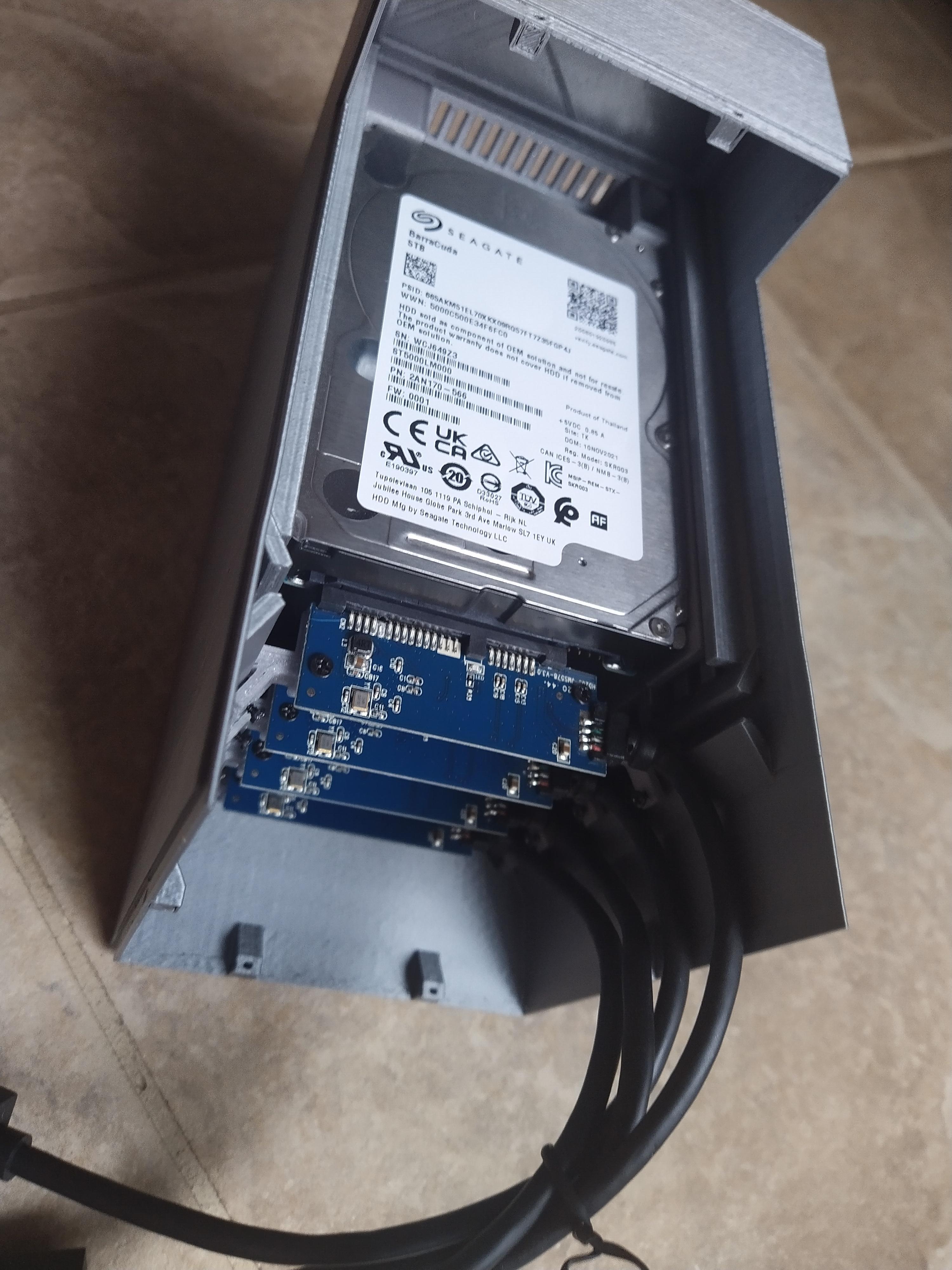PoorNAS: DIY USB JBOD Hotswap Storage 4 Bay 2.5" 20TB HDD Enclosure : 6 ...