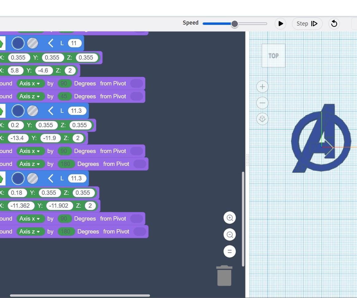Avengers 3d Logo With Codeblocks 7 Steps Instructables