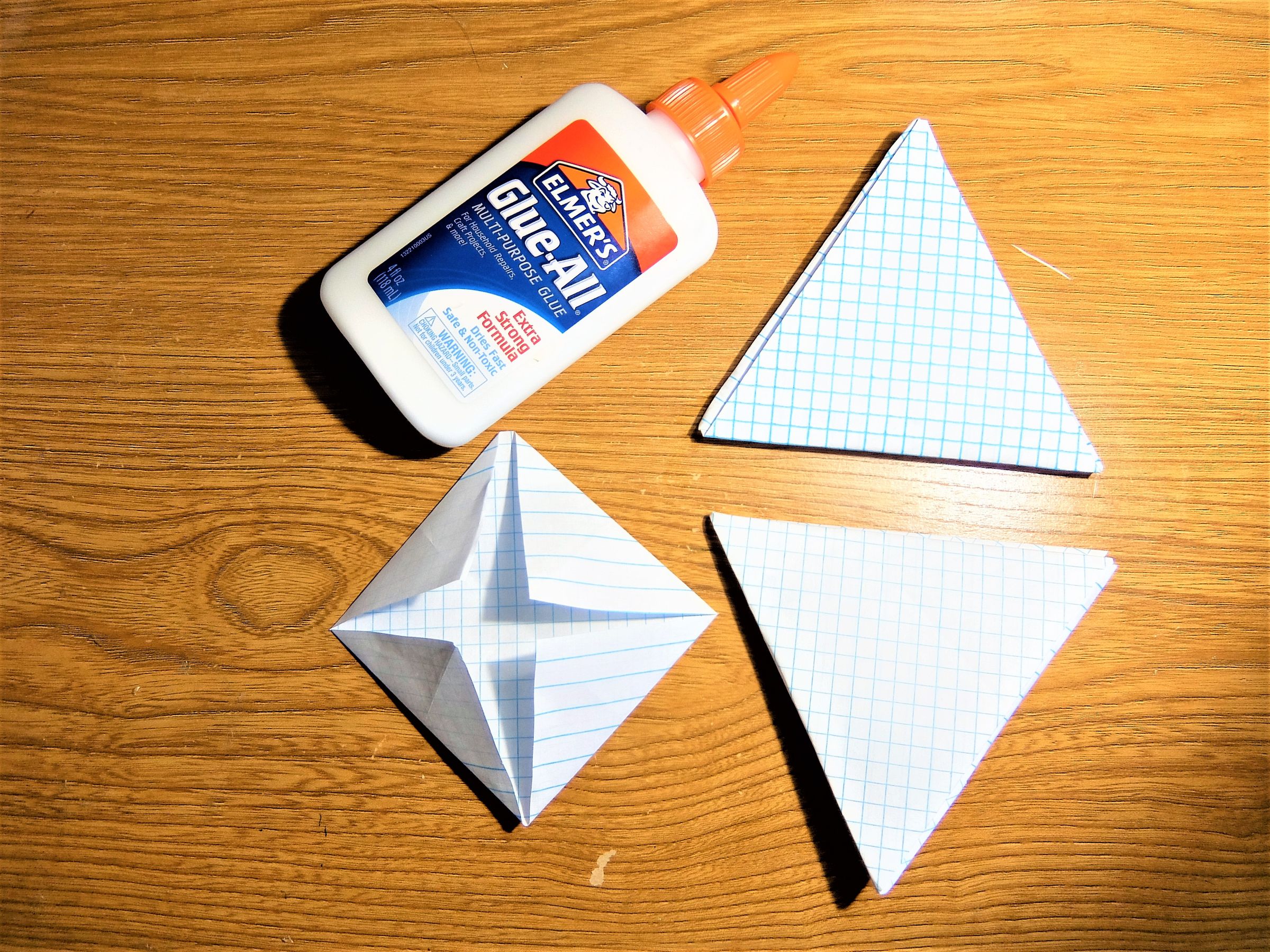Tetrahedron 3D Model DYI Using Graphing Papers : 6 Steps (with Pictures ...