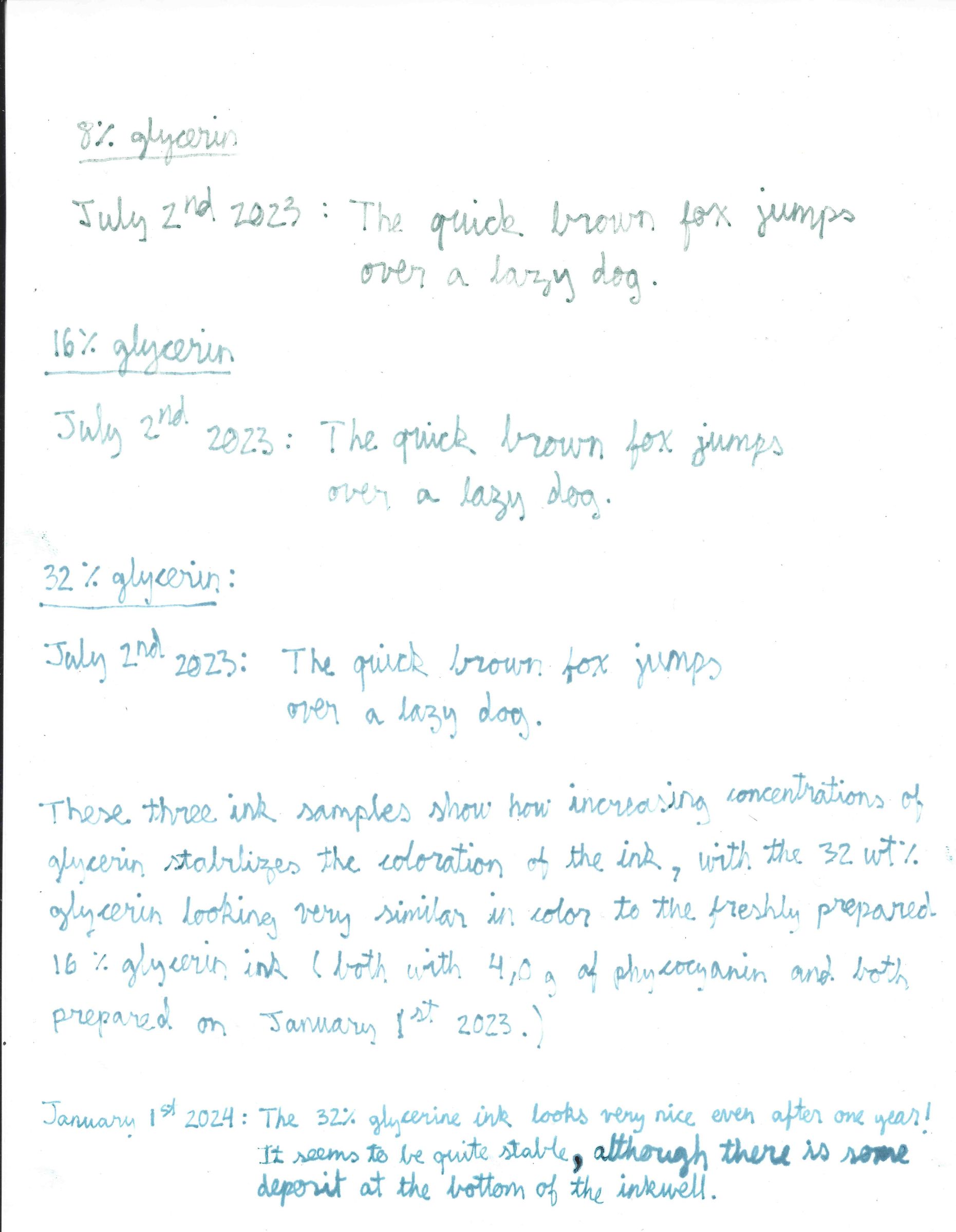 Recipe for a Biodegradable Blue Ink for Fountain Pens and Dip Pens : 9 ...