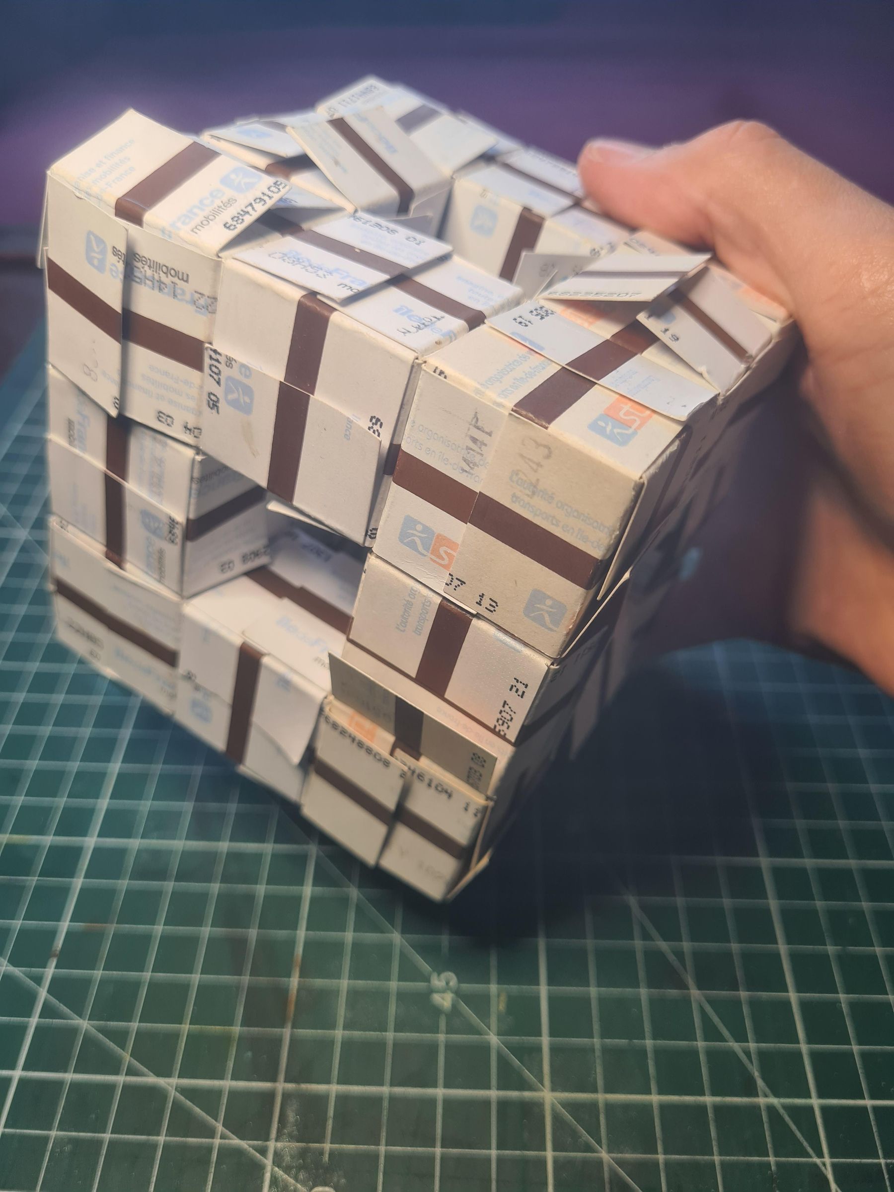 Menger's Cube Cardboard Lampshade Made From Metro Tickets : 9 Steps ...