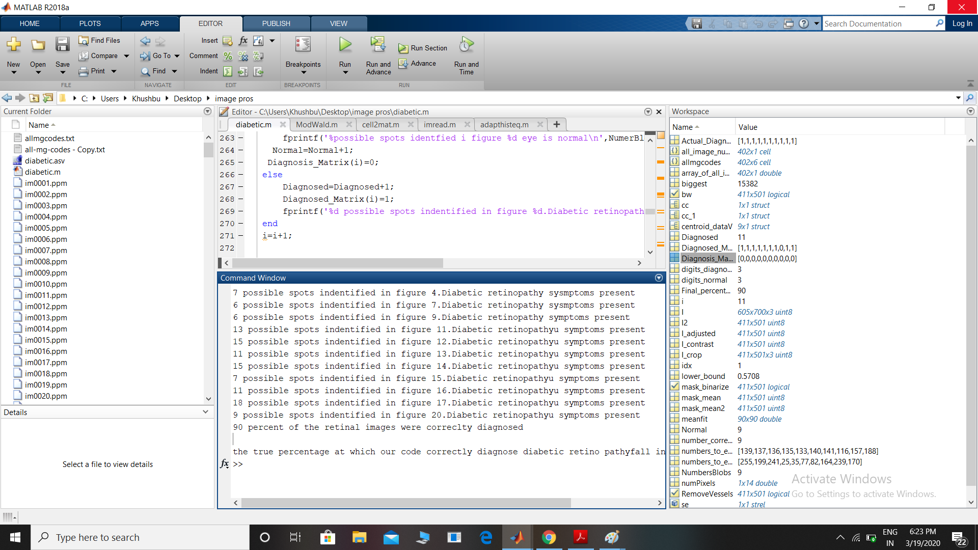 Automated Diagnosis of Diabetic Retinopathy Via MATLAB : 33 Steps ...