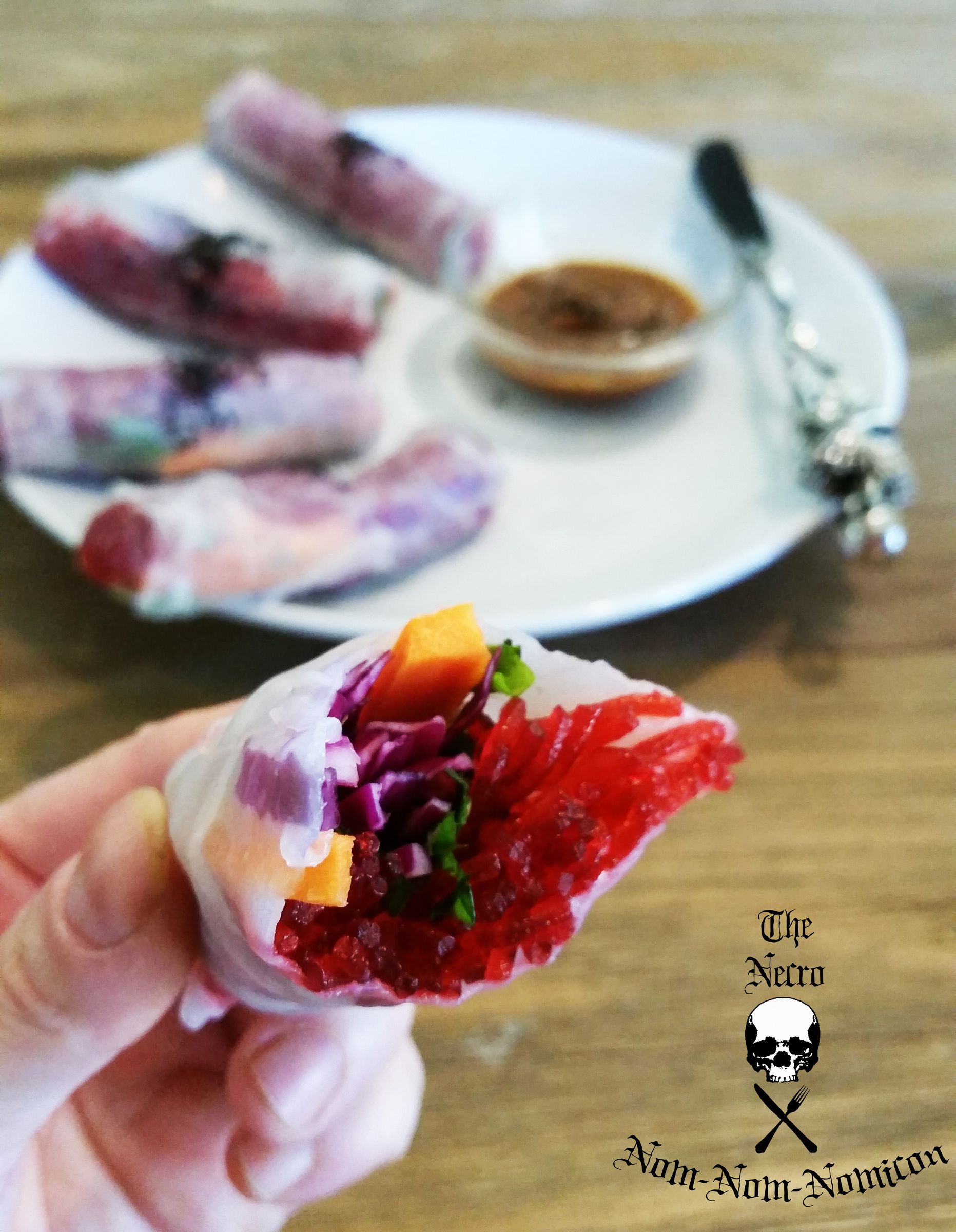 Fresh Blood Worm and Vegetable Spring Rolls : 5 Steps (with Pictures ...