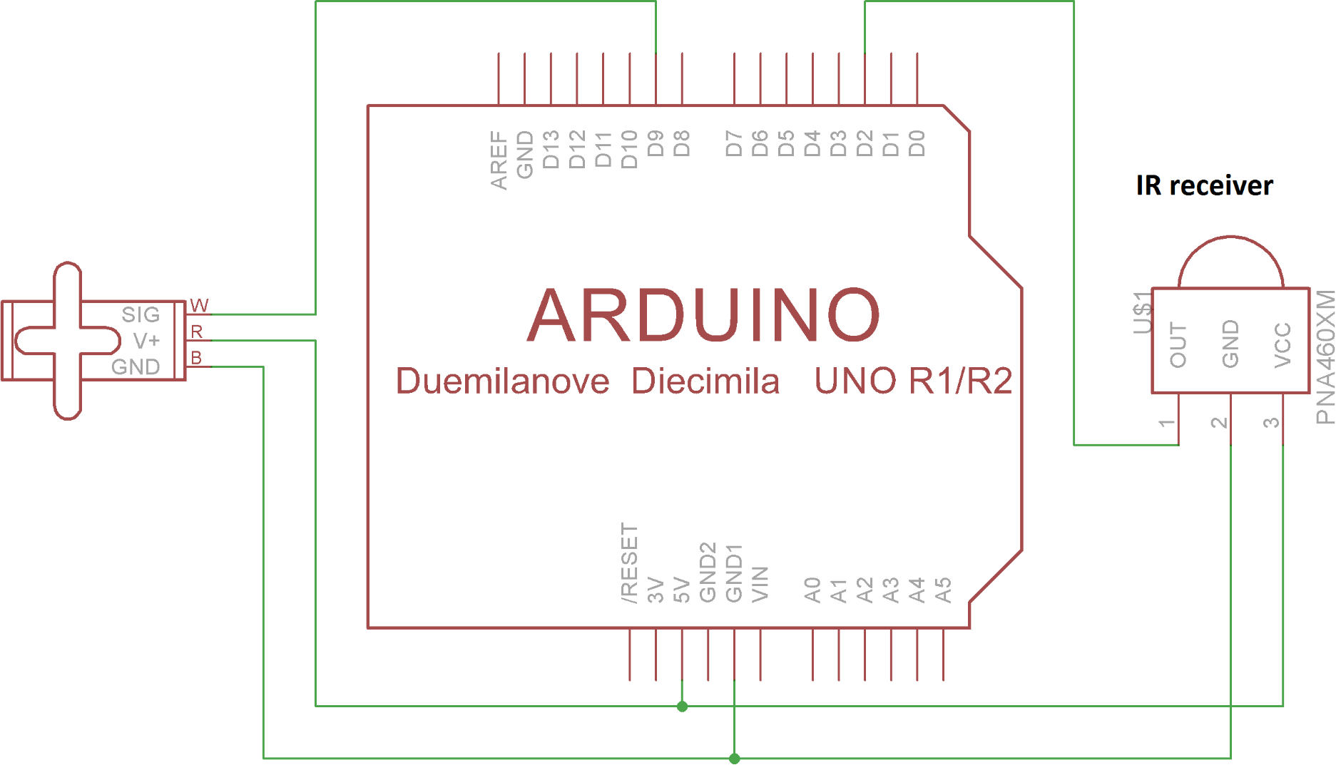 Controlling Servo Motor Using IR Remote Control : 4 Steps (with ...