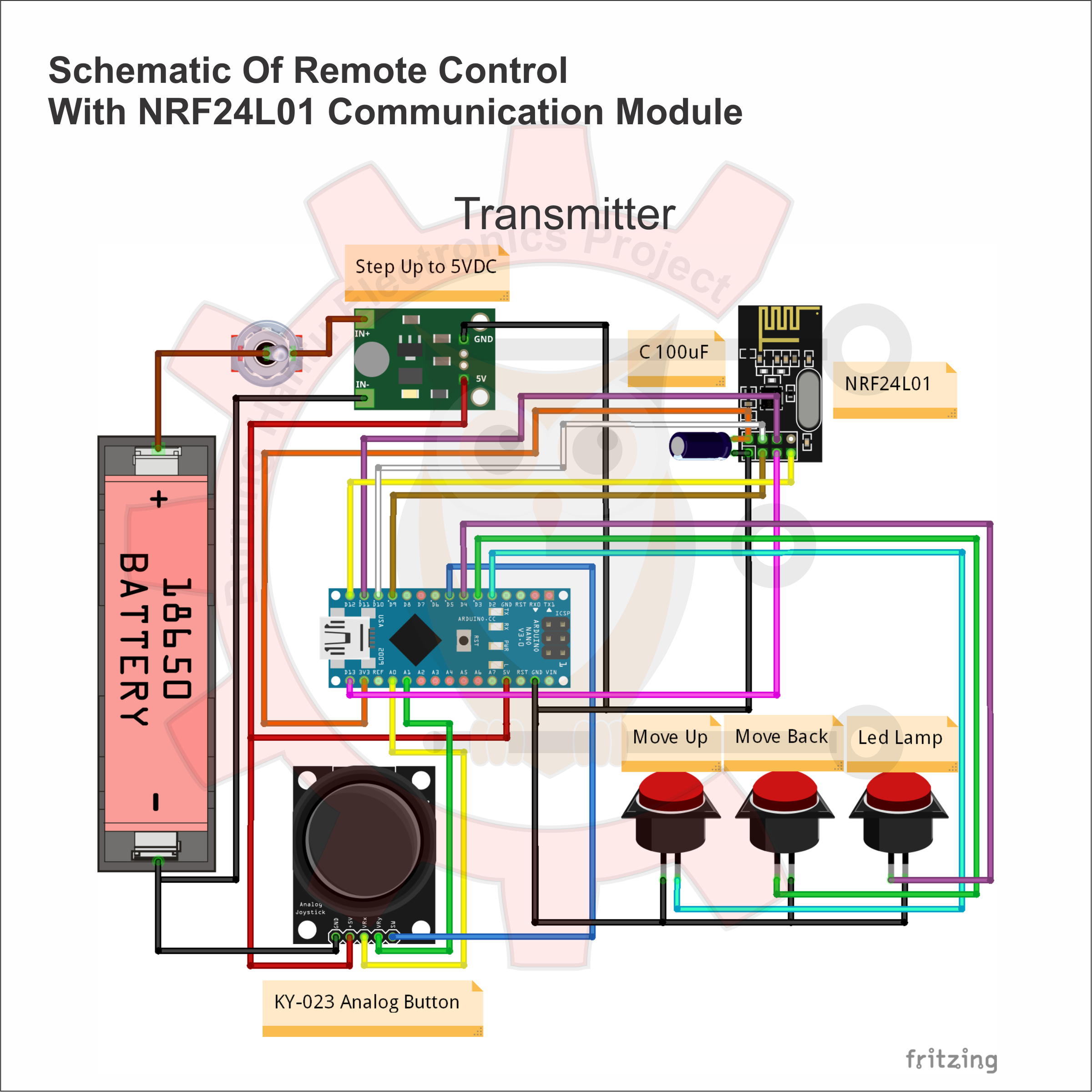 Remote Control Car With NRF24L01 PA LNA Communication Module : 5 Steps ...
