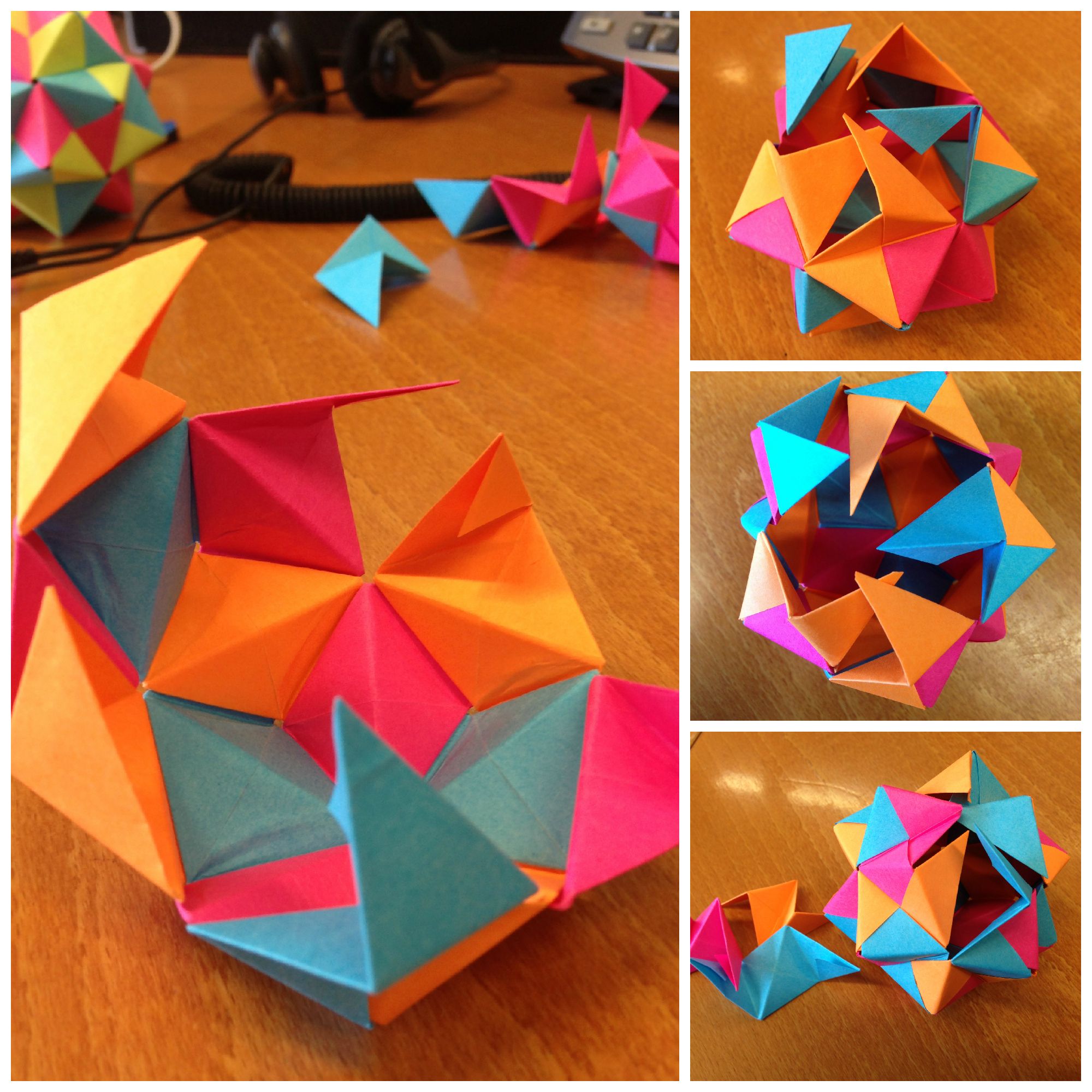 Post-It Origami Icosahedron : 11 Steps - Instructables