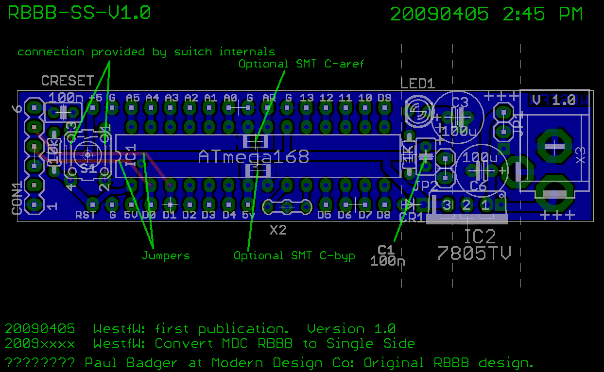 Single Sided Really Bare Bones Board Arduino in EAGLE. - Instructables