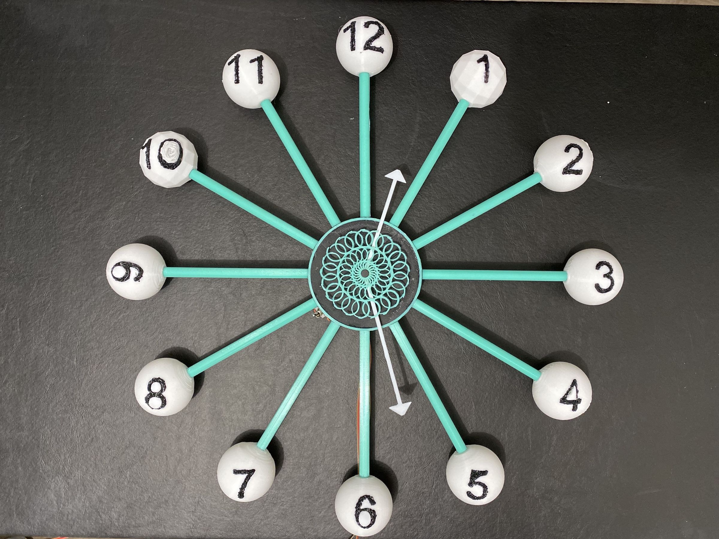 3D Printed Wall Clock With Kinetic Art and LEDs : 10 Steps (with ...