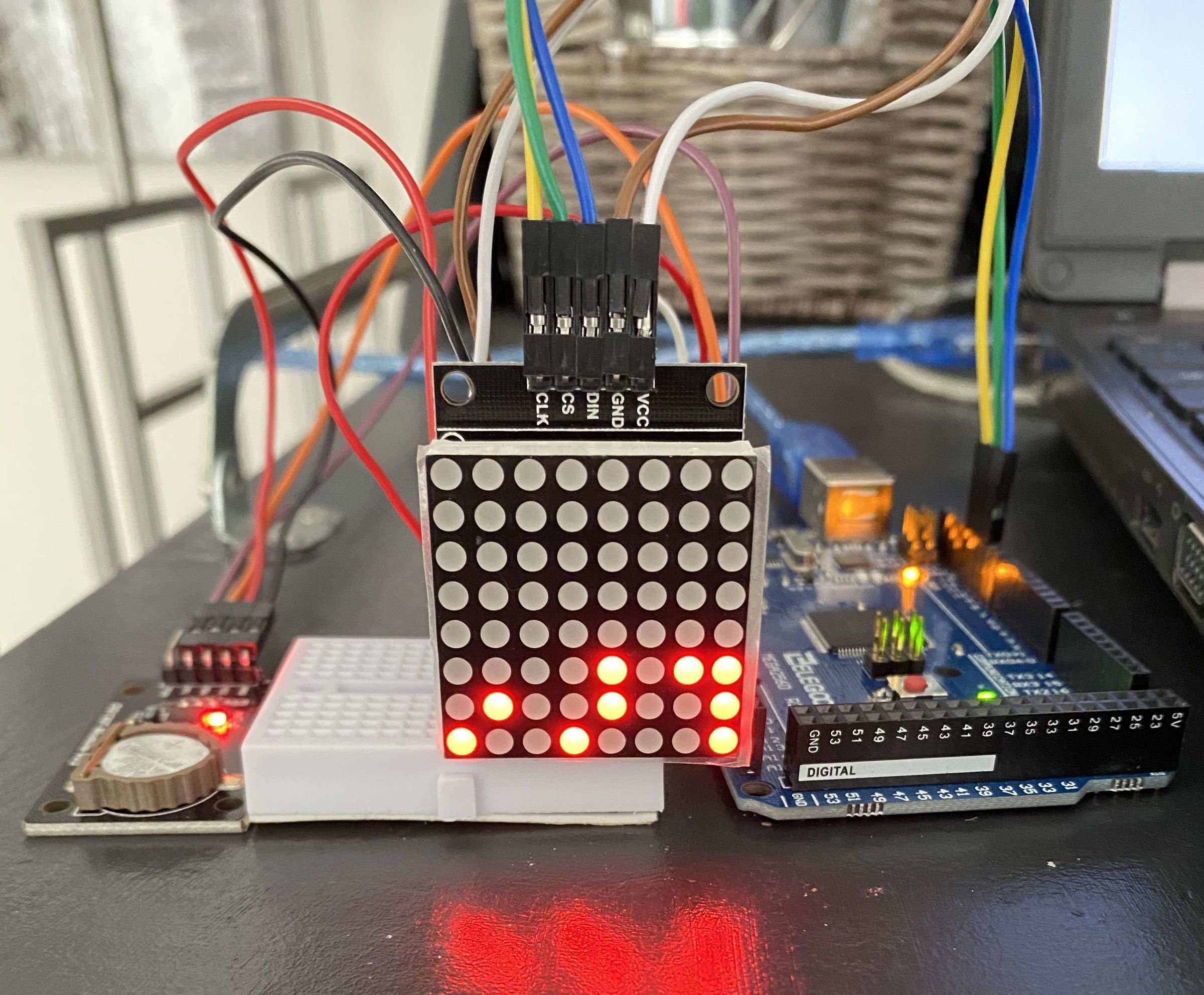 Arduino Binary Clock Using LED Matrix : 6 Steps - Instructables