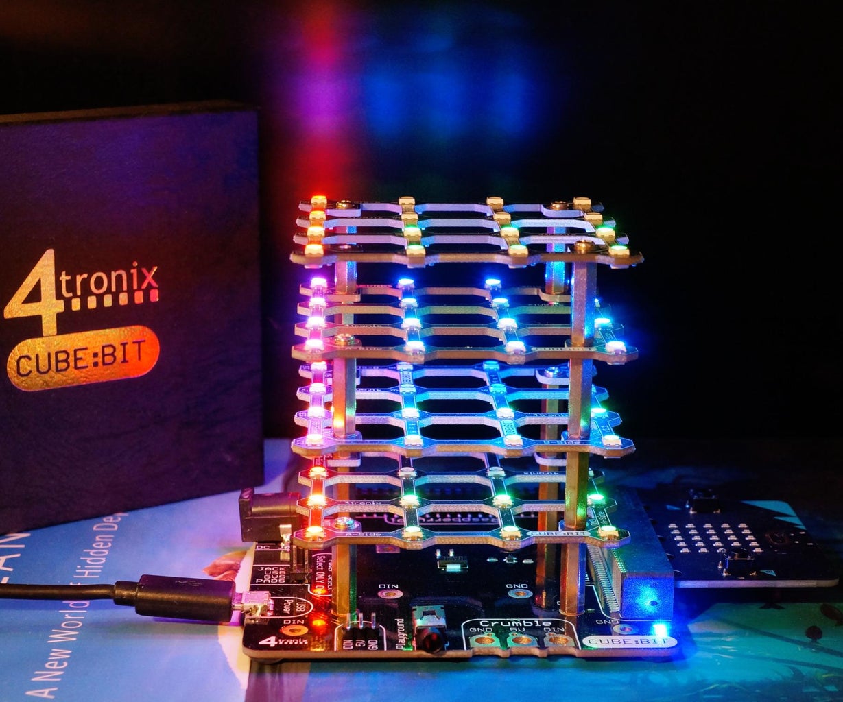 Makecode Fun On The 4tronix Cube Bit An Rgb Led Cube 12 Steps With Pictures Instructables