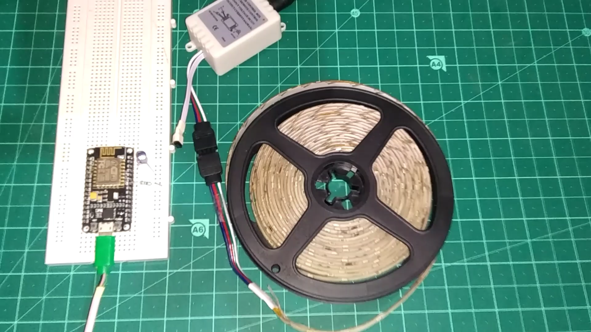 ESP 8266 Nodemcu RGB LED Strip Controlled by a Webserver Remote : 4 ...