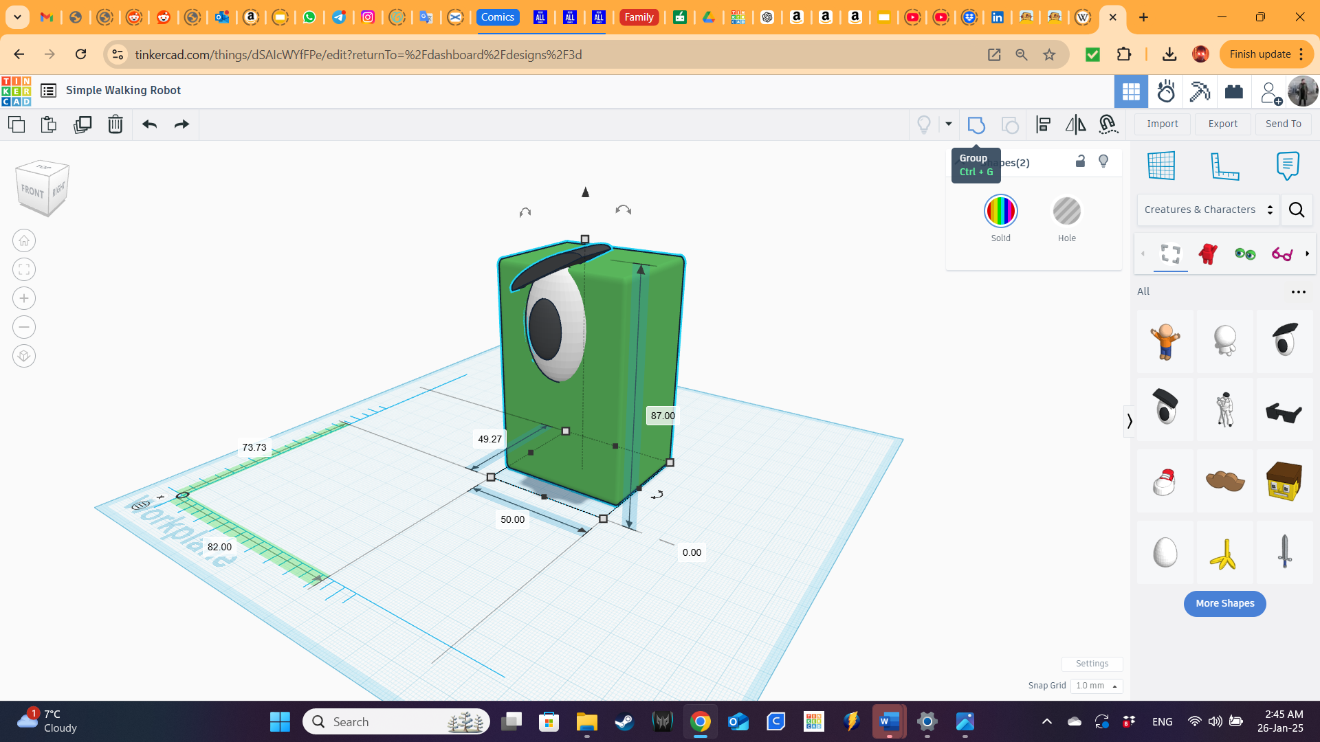Tinkercad Robotics for School: SIMLAB KOMBAT! (virtual Walking Robots ...