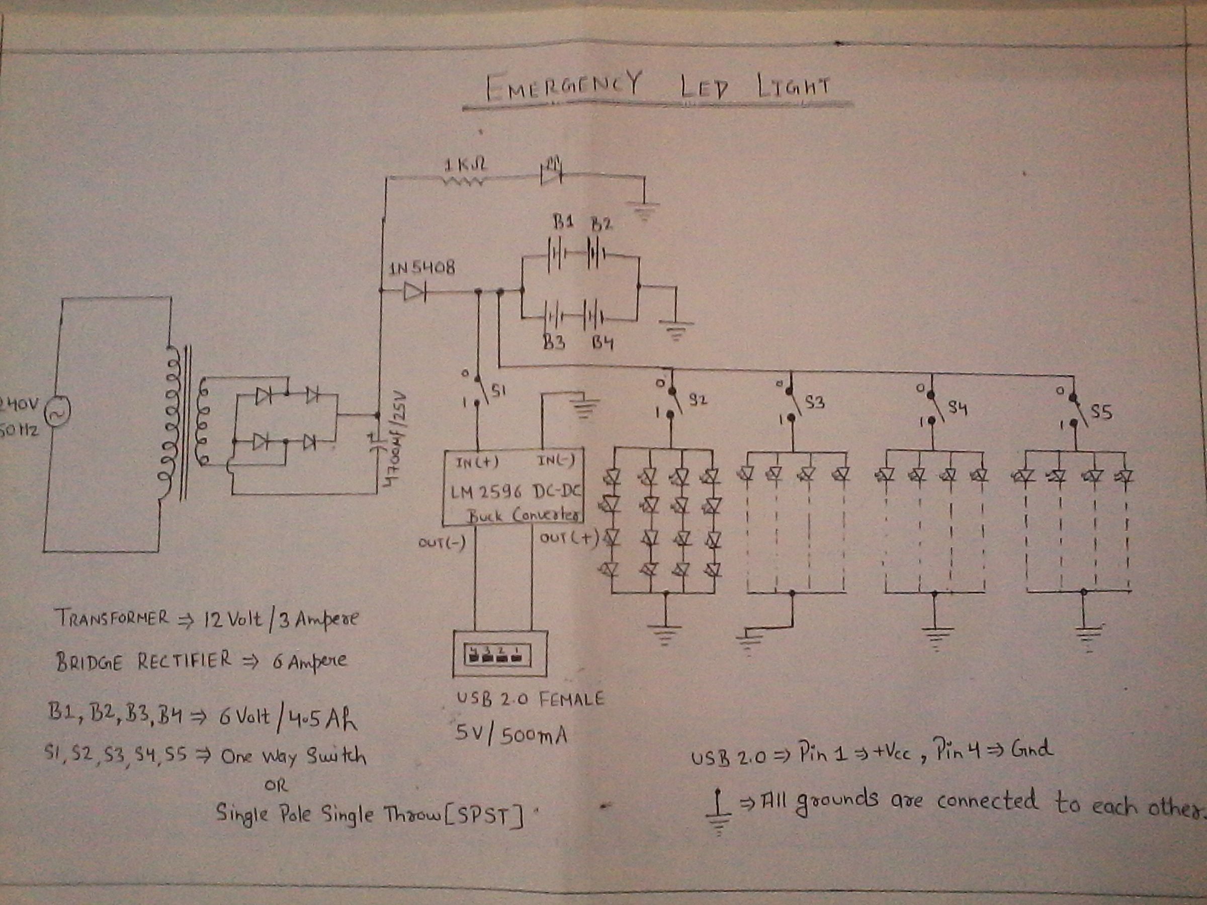 Power Emergency LED Light : 5 Steps - Instructables