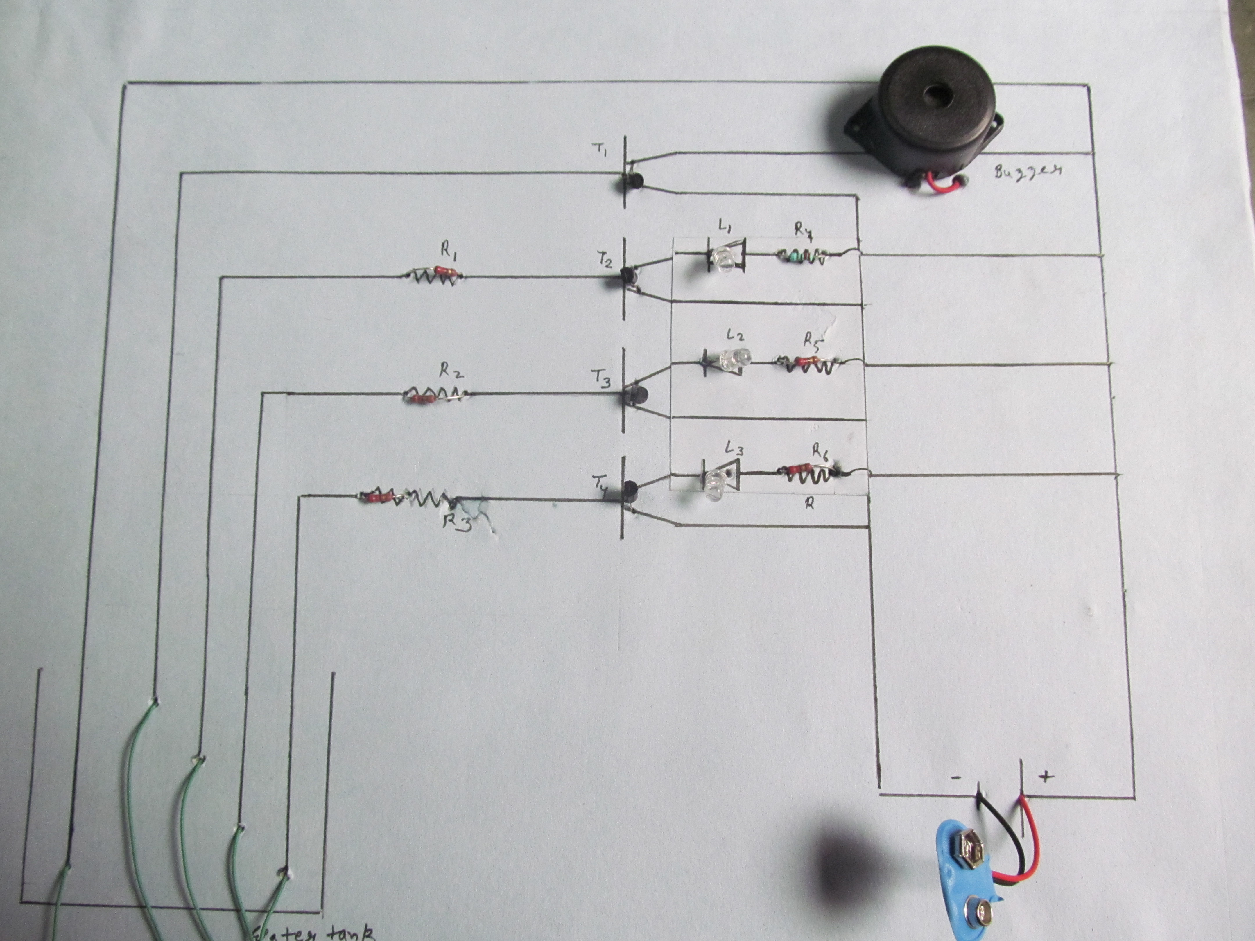 Water Level Indicator With Alarm : 3 Steps - Instructables