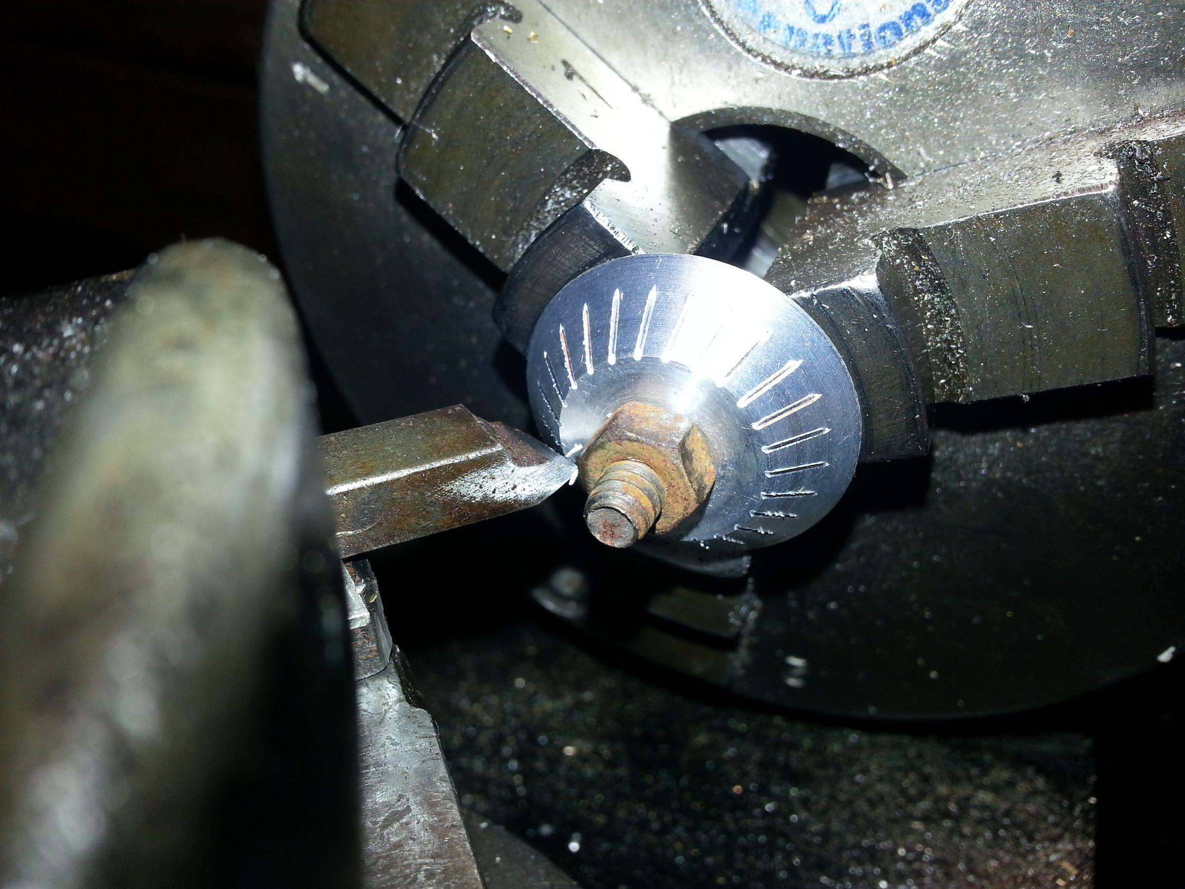 Engraving on the Lathe - Radial Markings, Scales, Dials Myford ML10 : 5 ...