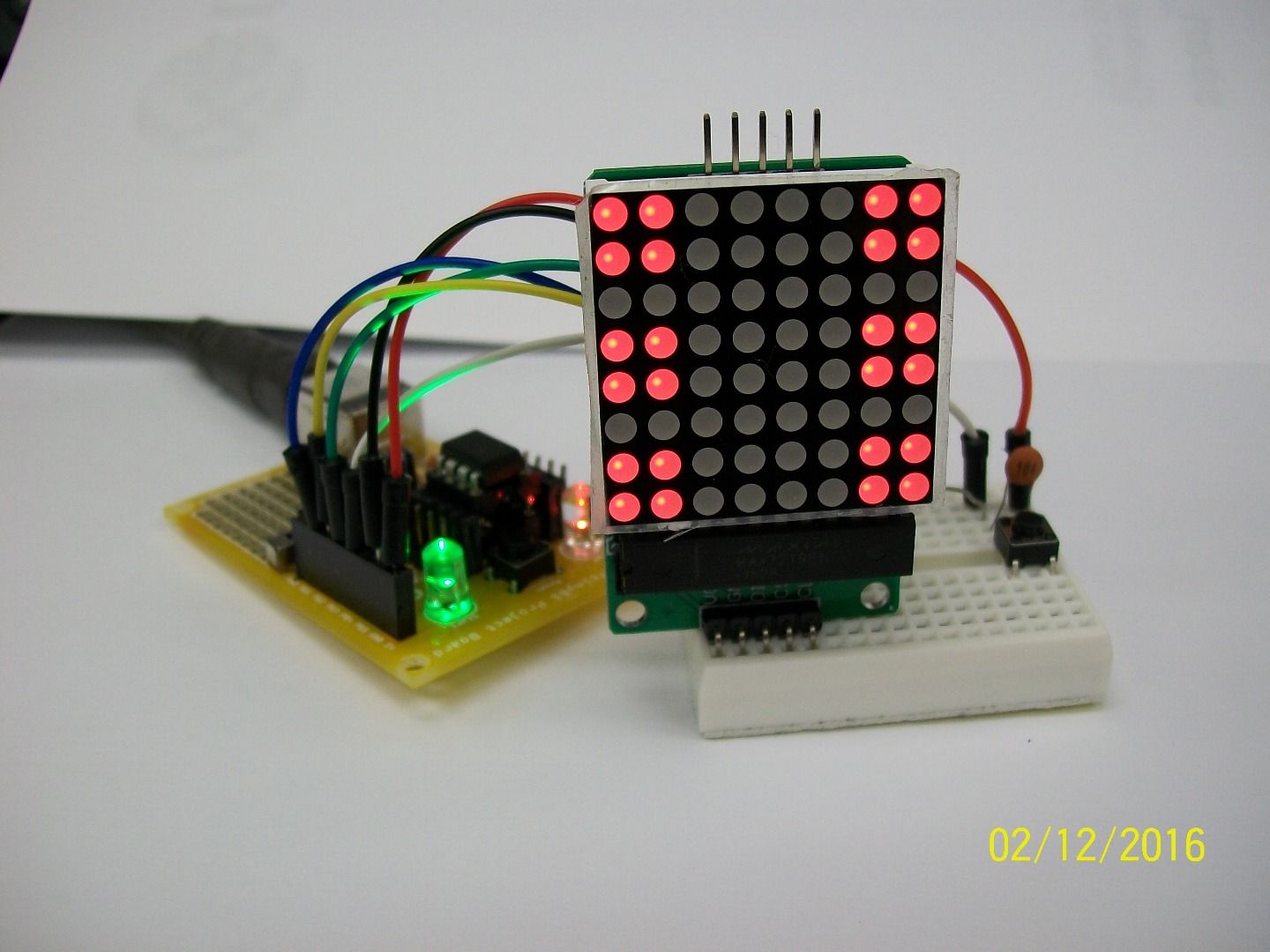 V-USB ATtiny85 Project Board and an 8x8 Red LED Matrix Display : 10 ...