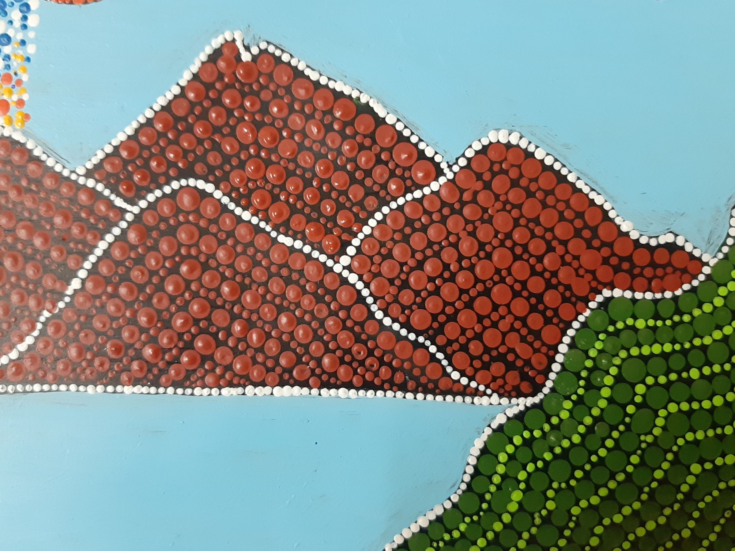 Step by Step Landscape Dot Painting | Dot Art Tutorial : 6 Steps ...