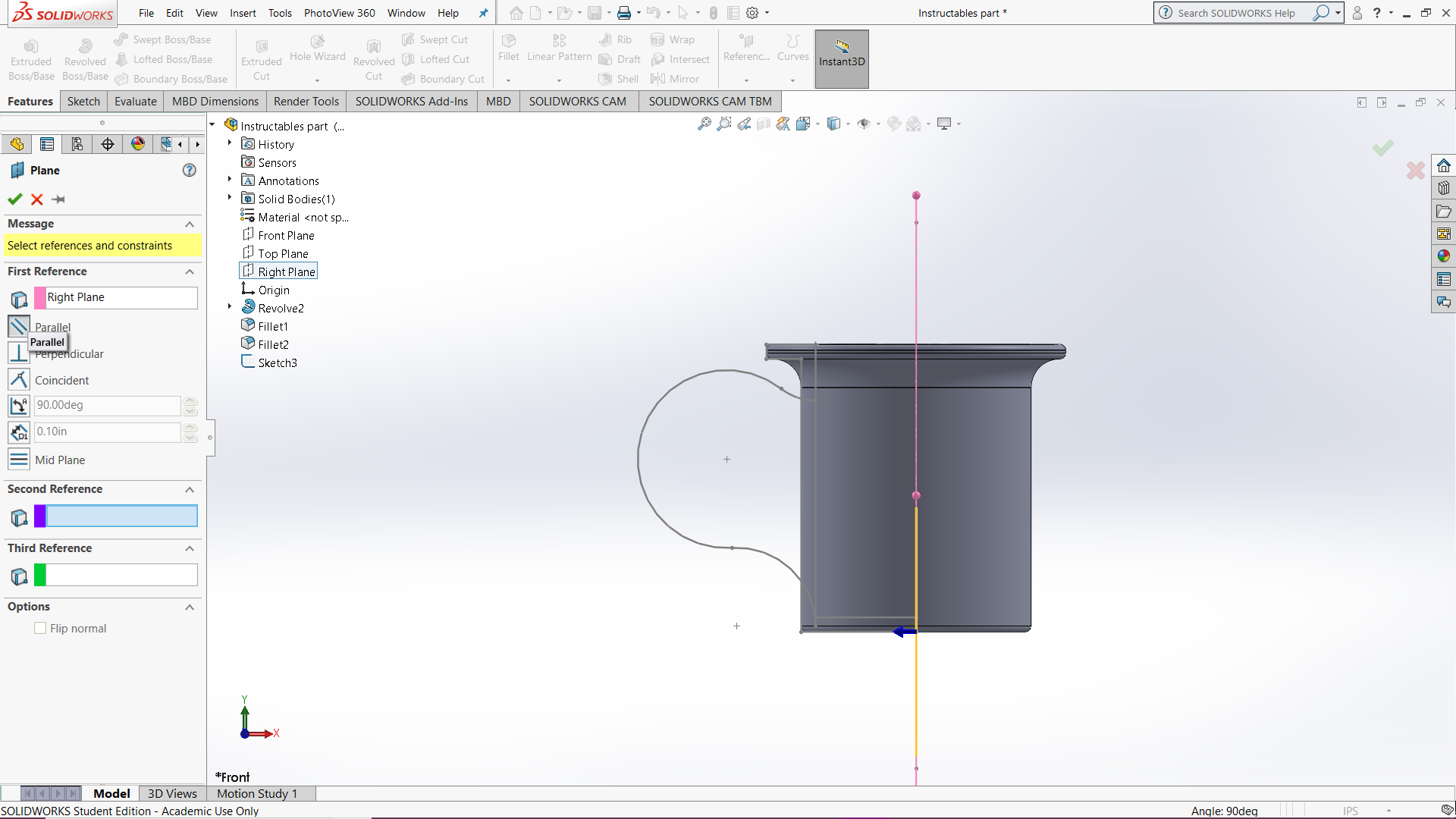 Differentiating Between the Sweep and Loft Commands on Solidworks 2020 ...