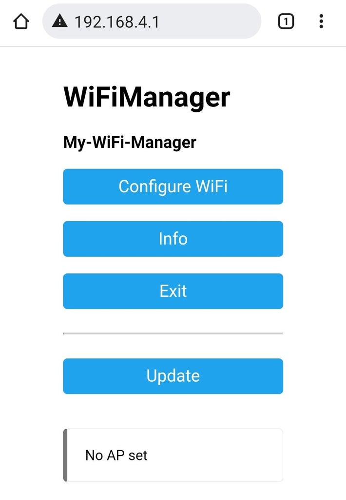 Wifi Manager With Esp8266 5 Steps Instructables