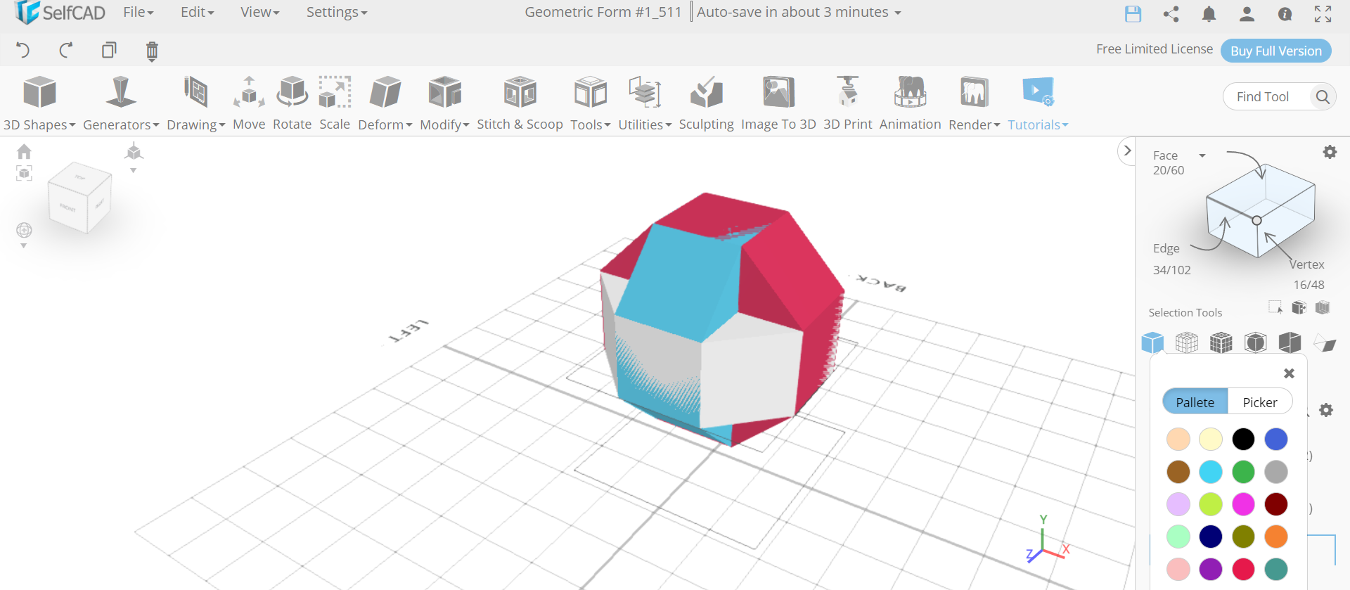 HOW TO CREATE a 3D GEOMETRIC FORM IN 3D MODELLING SOFTWARE : 6 Steps ...