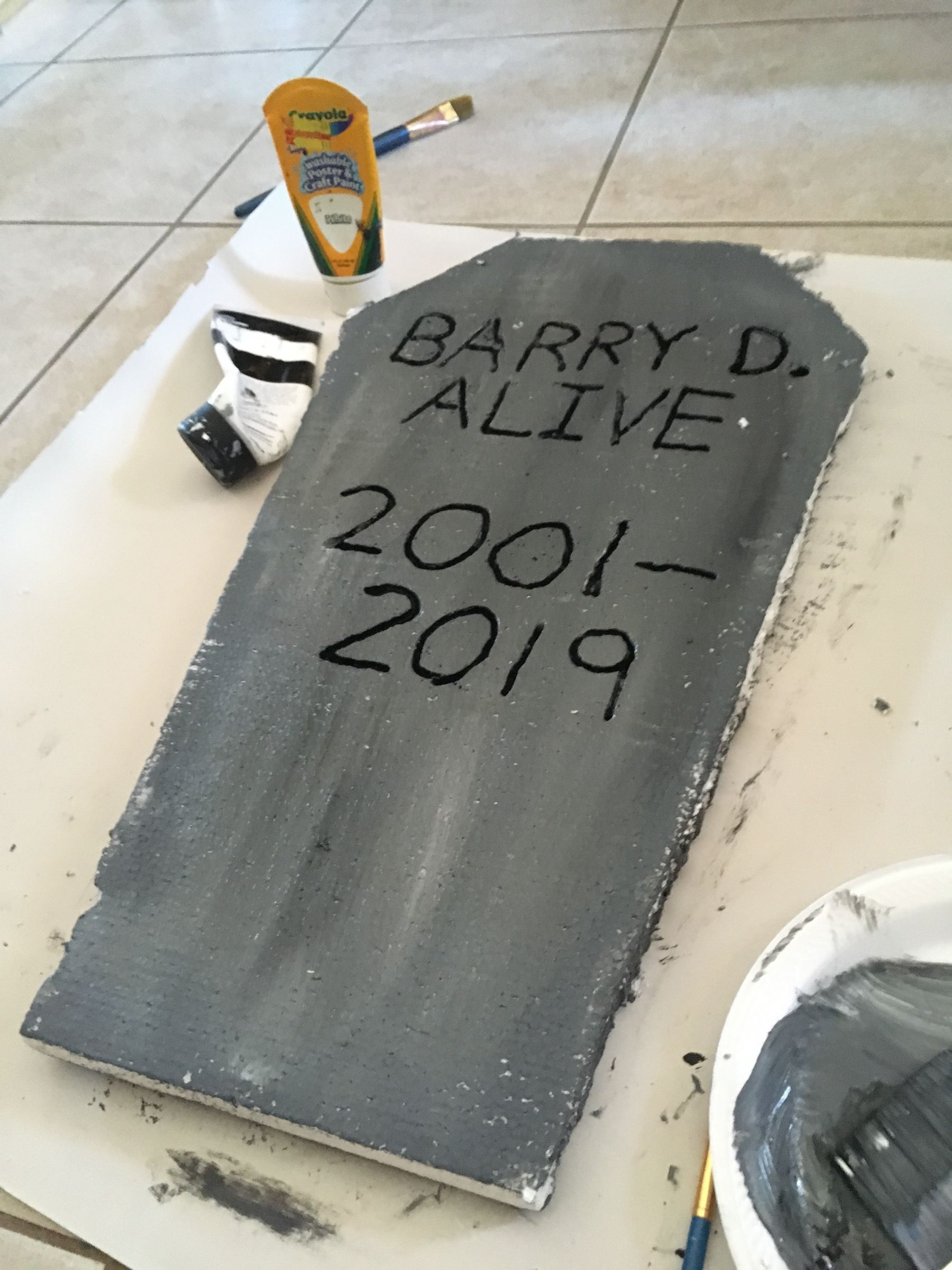 DIY Engraved Halloween Gravestone Decorations : 7 Steps (with Pictures ...