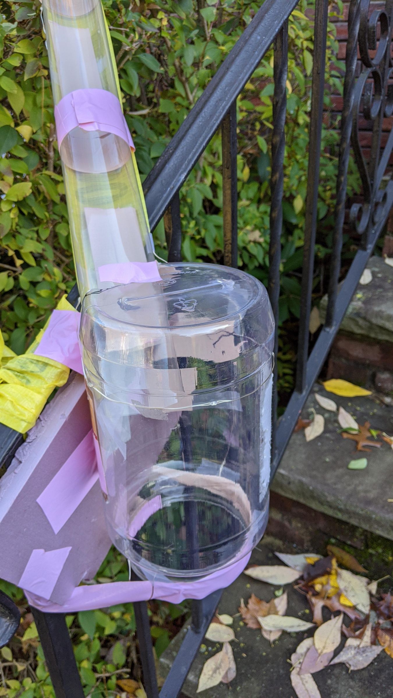 Glowing Halloween Candy Chute From 2nd Floor: Transparent Slide and ...