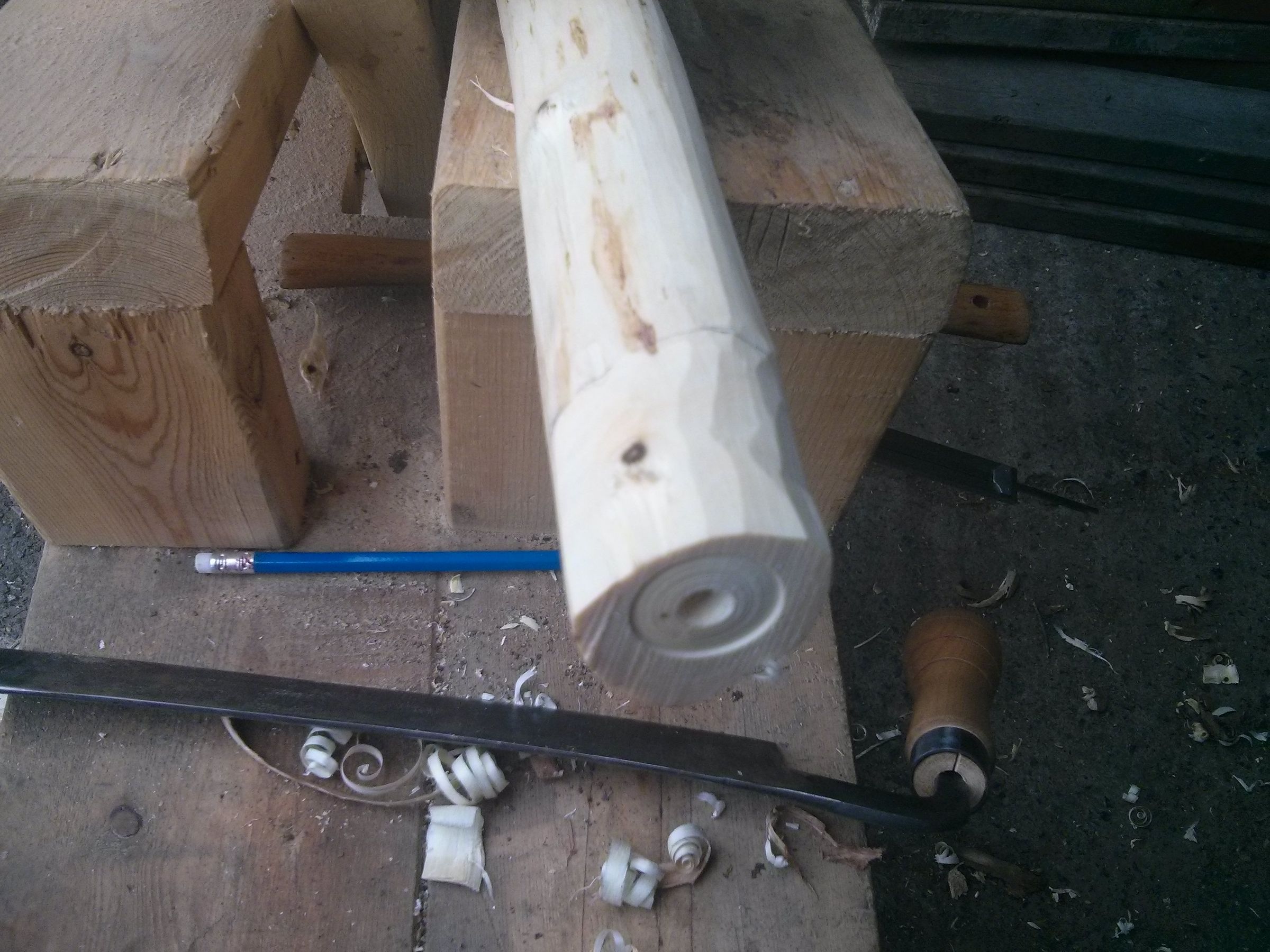 Decorative Garden Bench Made From Fallen Tree Limbs : 9 Steps ...