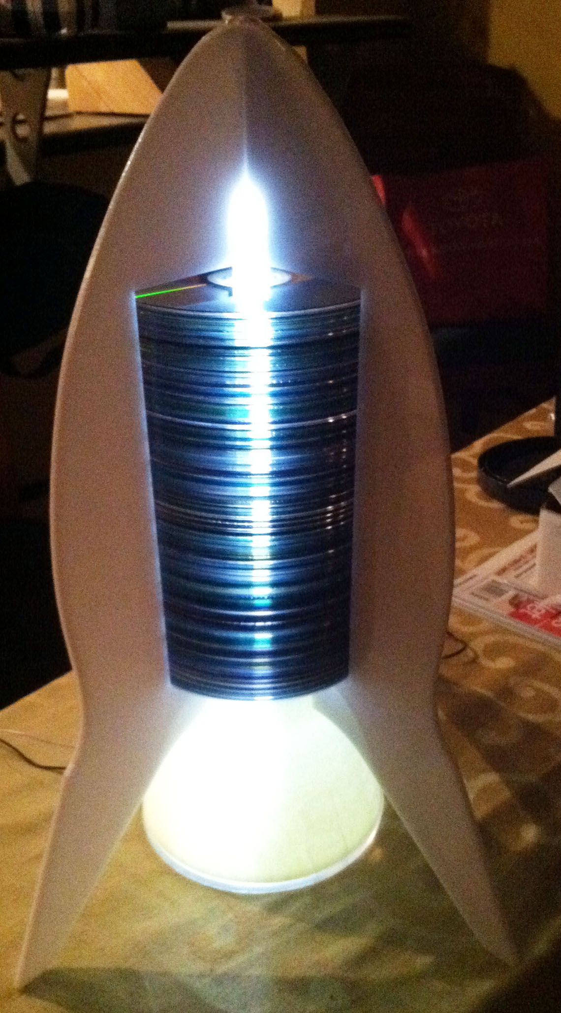 Upcycled DVD Tower Night Lamp : 5 Steps (with Pictures) - Instructables