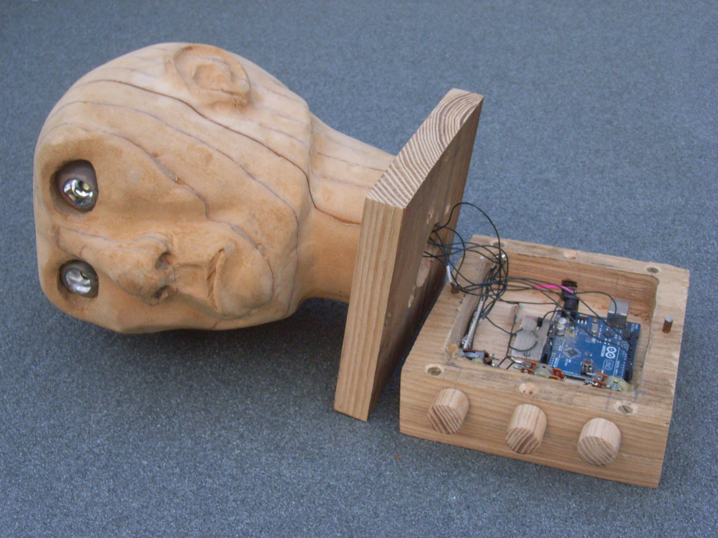 Arduino Controlled Animatronic Wooden Head (reading Lamp) : 13 Steps ...