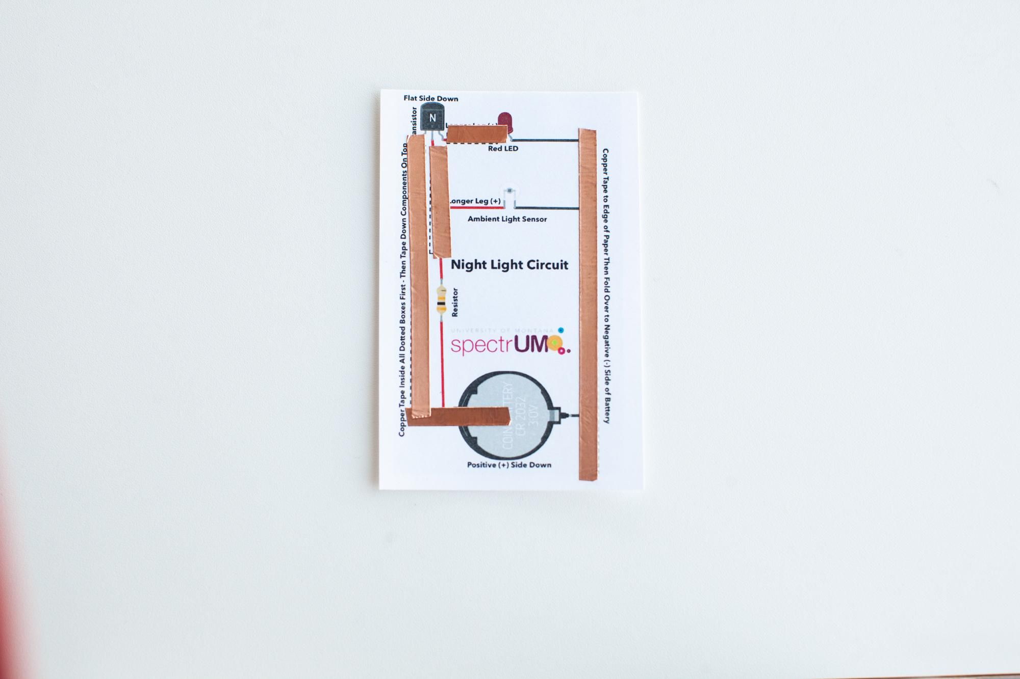 Make a Simple Ambient Light Sensor/Night Light Paper Circuit : 13 Steps ...