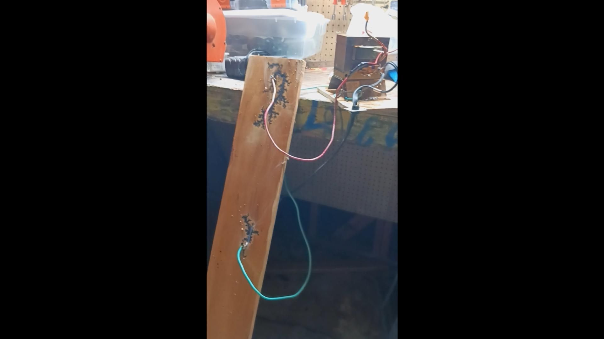 Woodwork With Electricity Use Electricity to Burn Sporadic Designs in ...