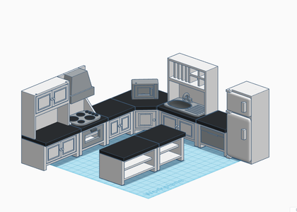 Mix N Match Sylvanian Kitchen (3D Printed Tinkercad Project) : 8 Steps ...