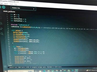 Interactive LED Matrix Controller With Joystick and Buttons : 4 Steps - Instructables