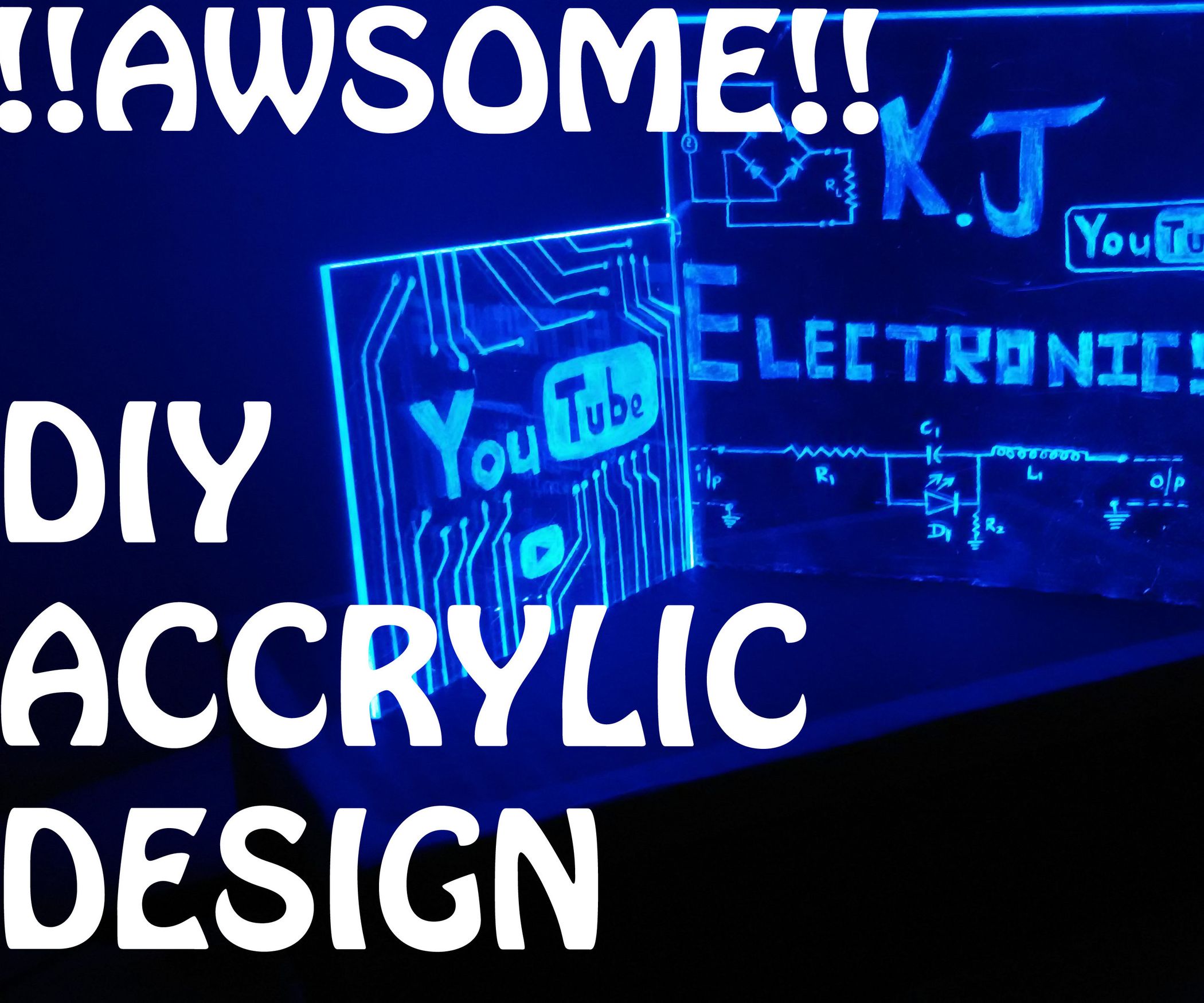 "Acrylic" Name With RGB Led !!AMEZING!! : 7 Steps (with Pictures ...