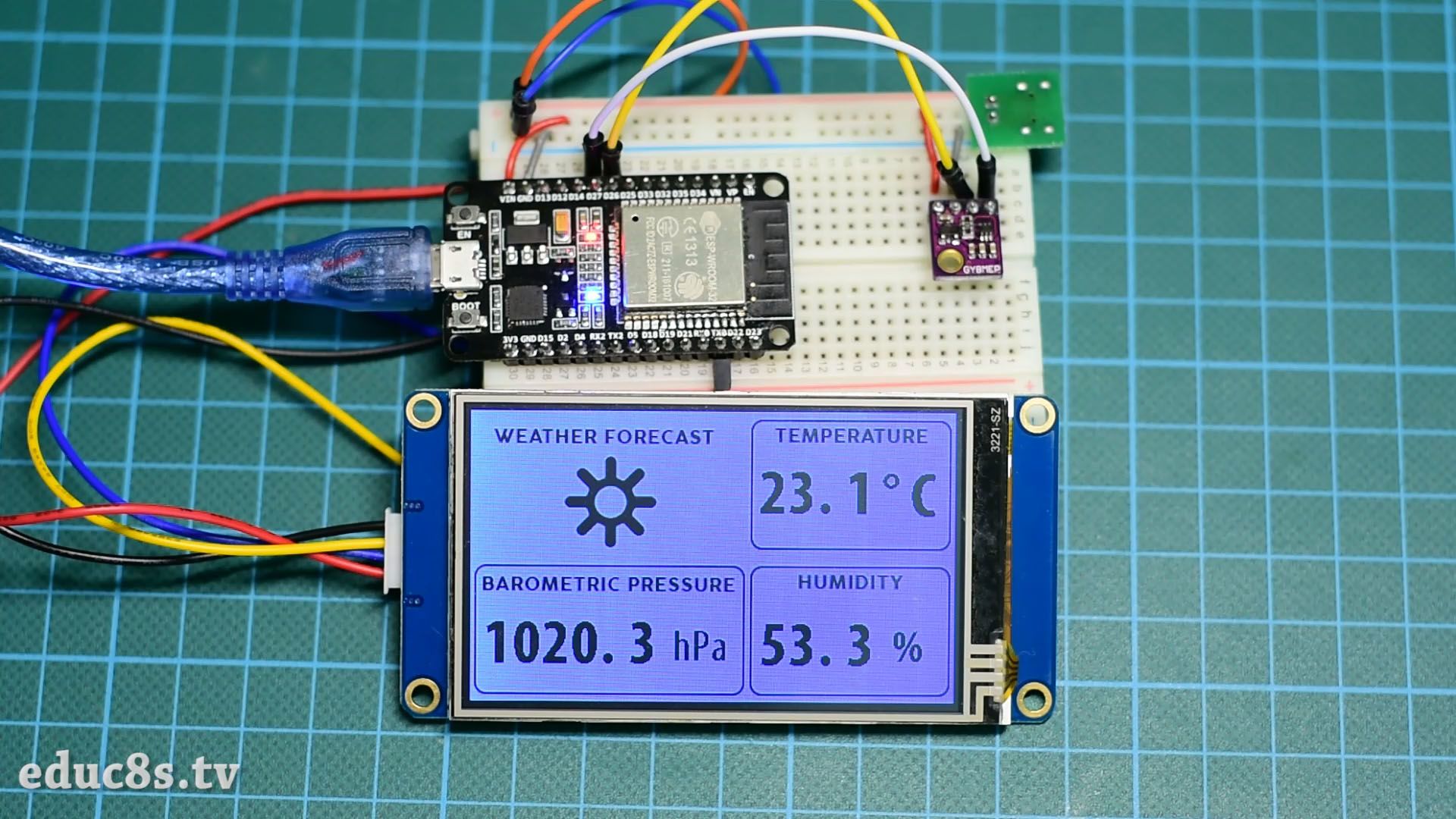ESP32 WiFi Weather Station With a BME280 Sensor : 7 Steps (with ...