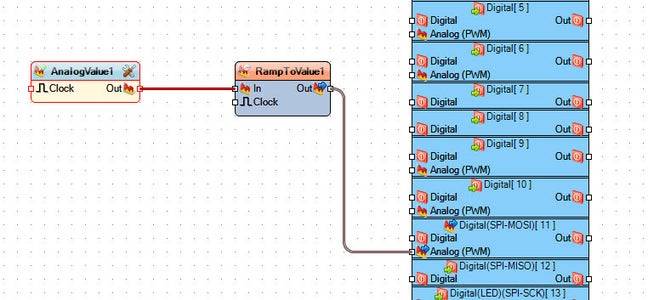 Visuino Ramps For Pulse Width Modulation Pwm Using Led 8 Steps Instructables