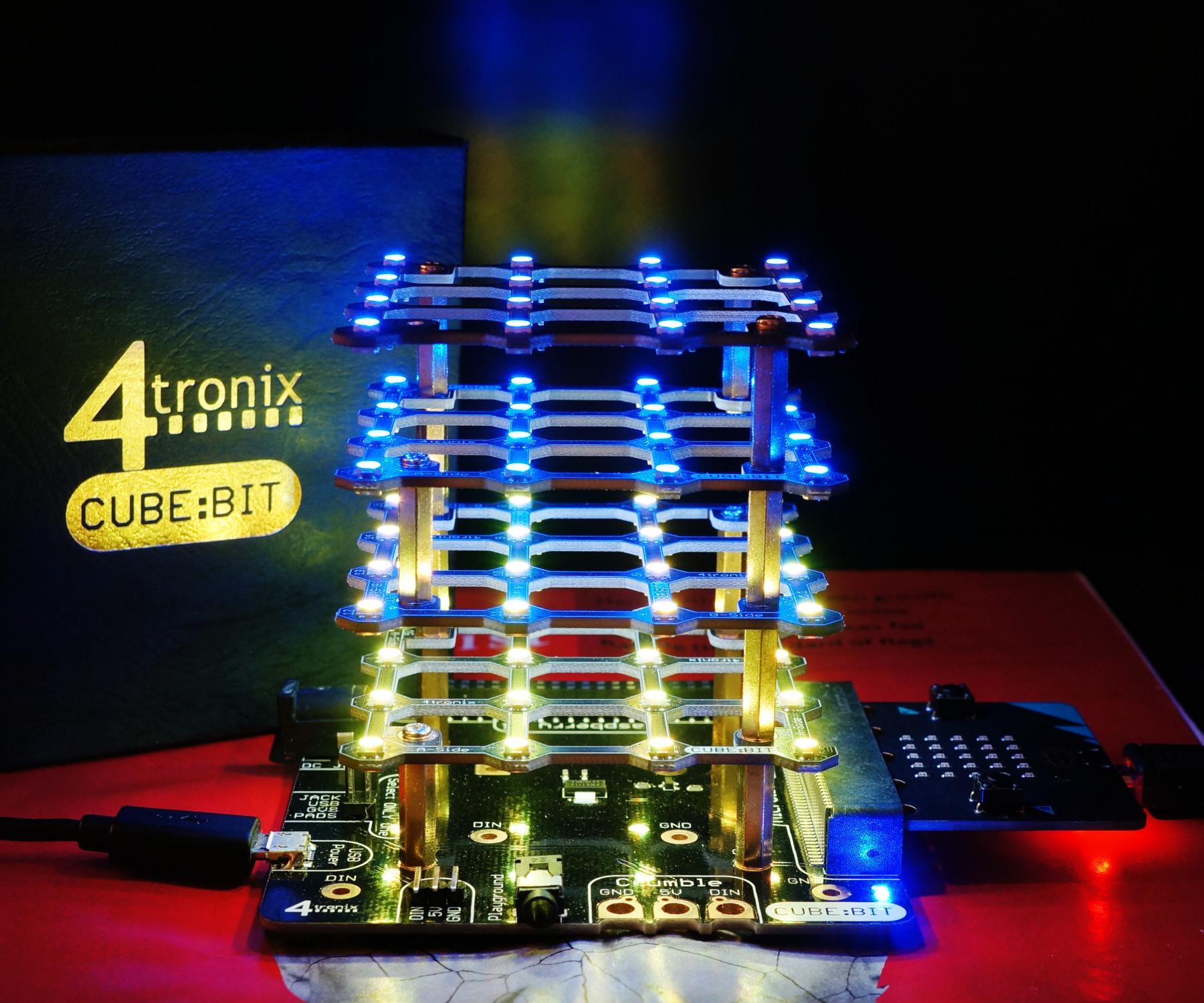 Makecode Fun On The 4tronix Cube Bit An Rgb Led Cube 12 Steps With Pictures Instructables