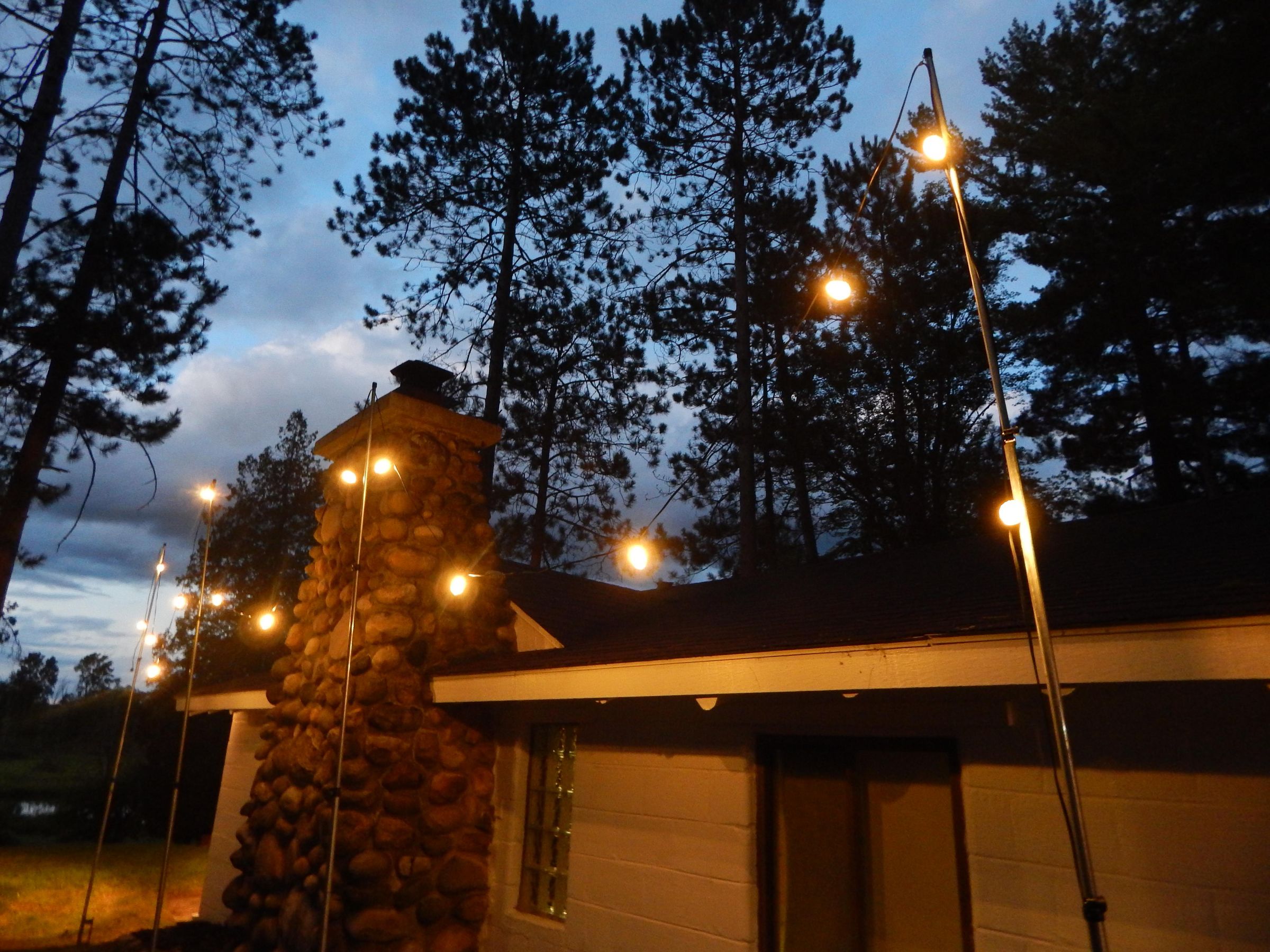 Homemade Adjustable Poles for Backyard String Lights : 5 Steps ...