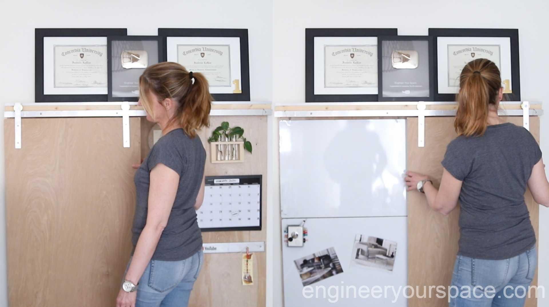 Hidden White Board With DIY Barn Door Hardware : 10 Steps (with ...