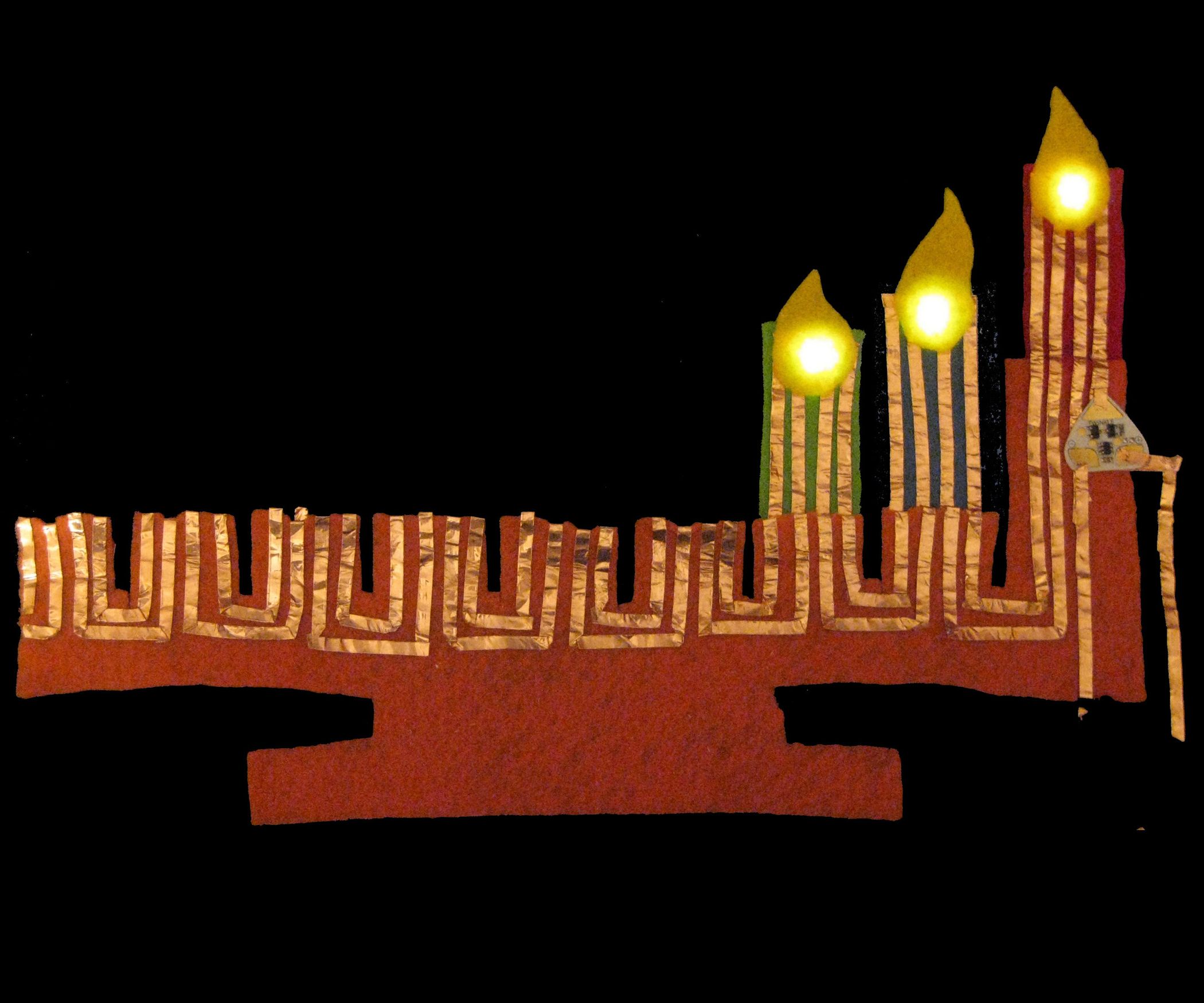 Light-Up Felt Menorah With Chibitronics Circuit Sticker (Proof of ...