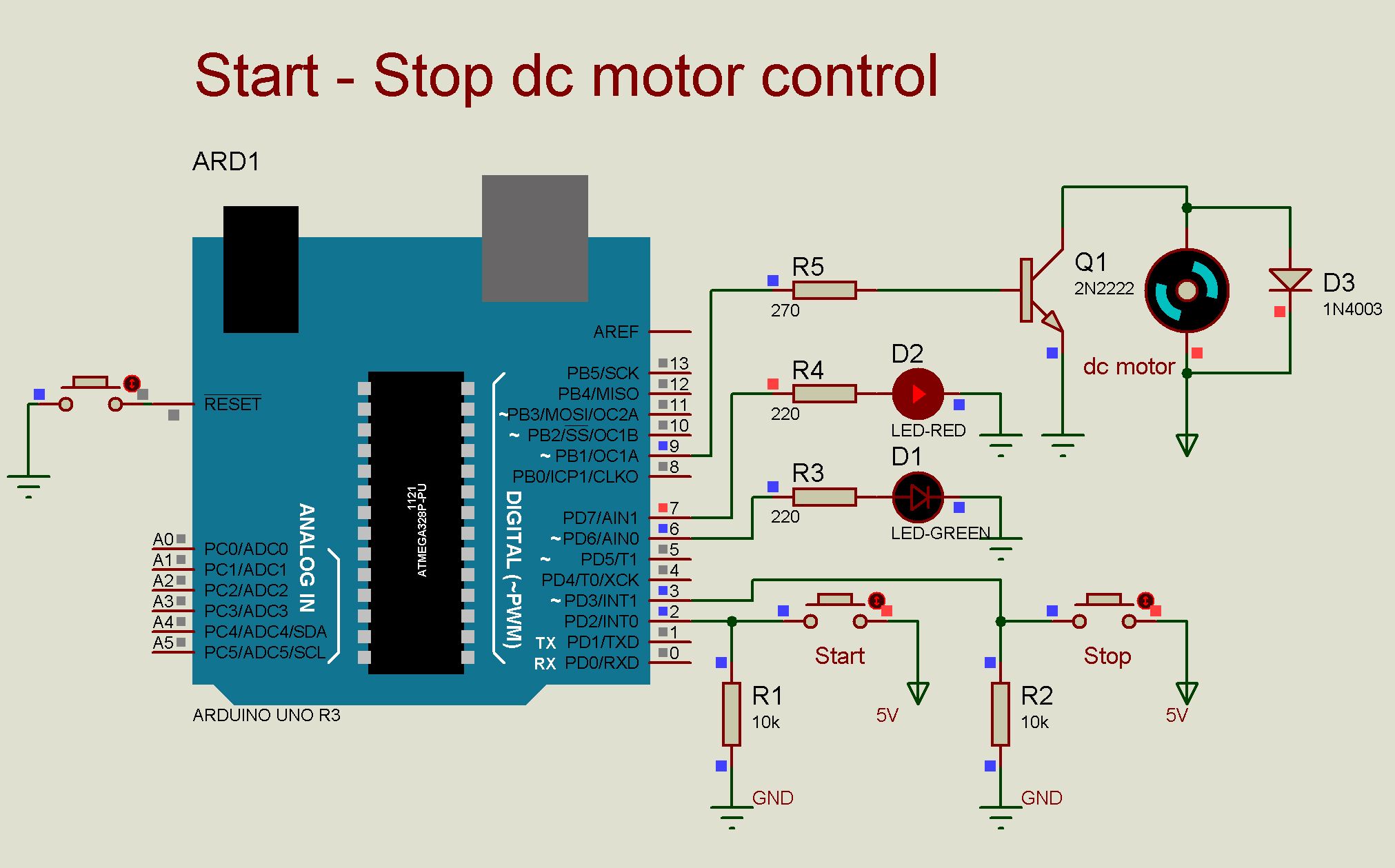 Start-Stop Dc Motor Control With Arduino - Instructables