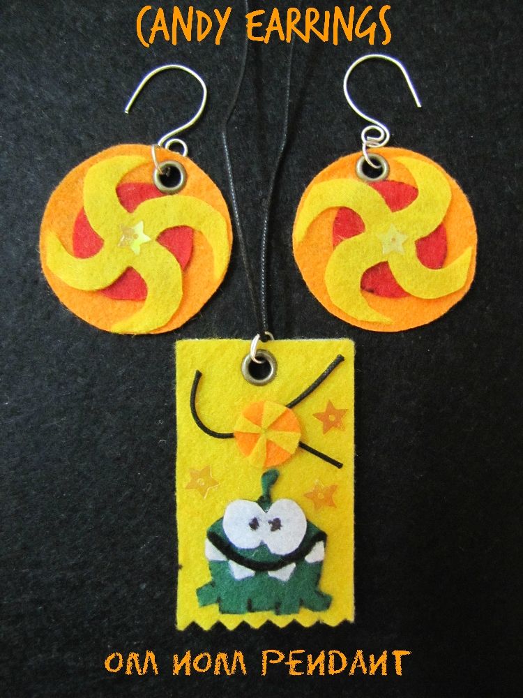 Funky Om Nom Nom Pendant With Candy Earring : 4 Steps - Instructables