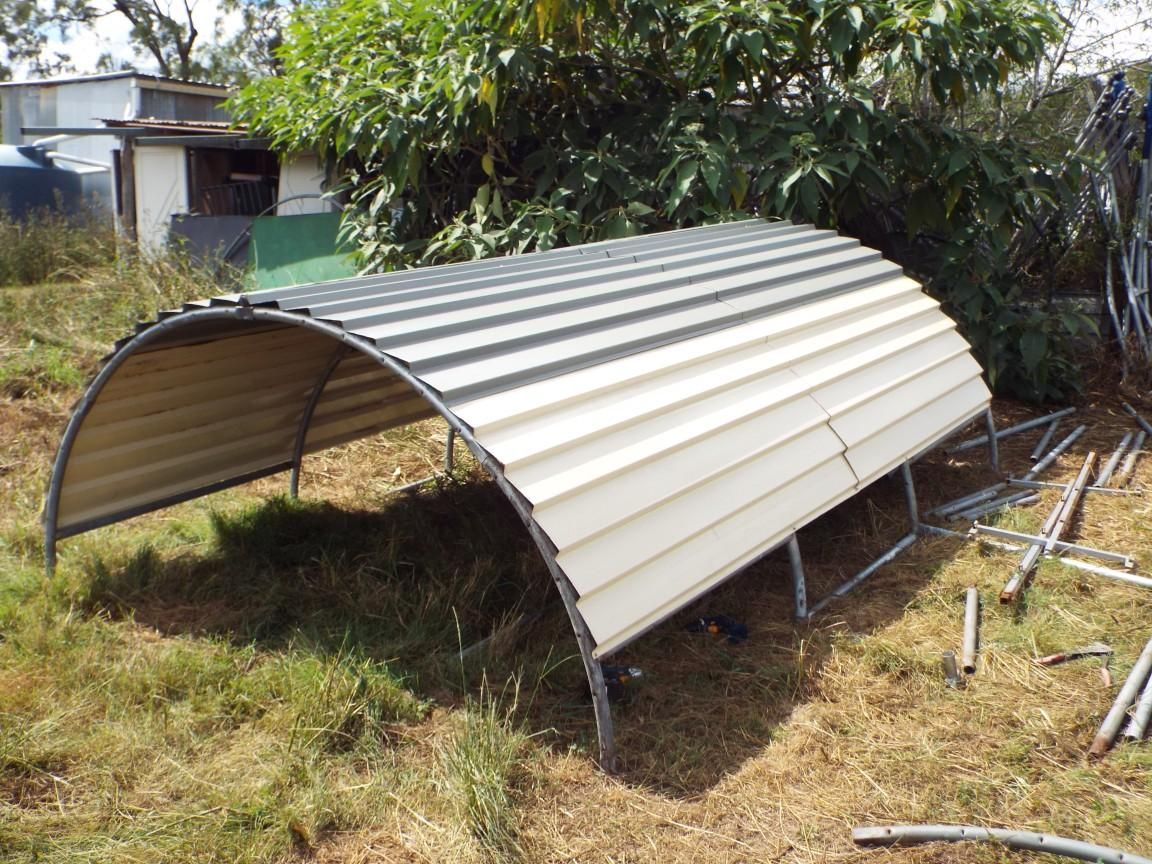 Small Arched,steel Shed. Moveable/Transportable. Possible Uses: Car ...